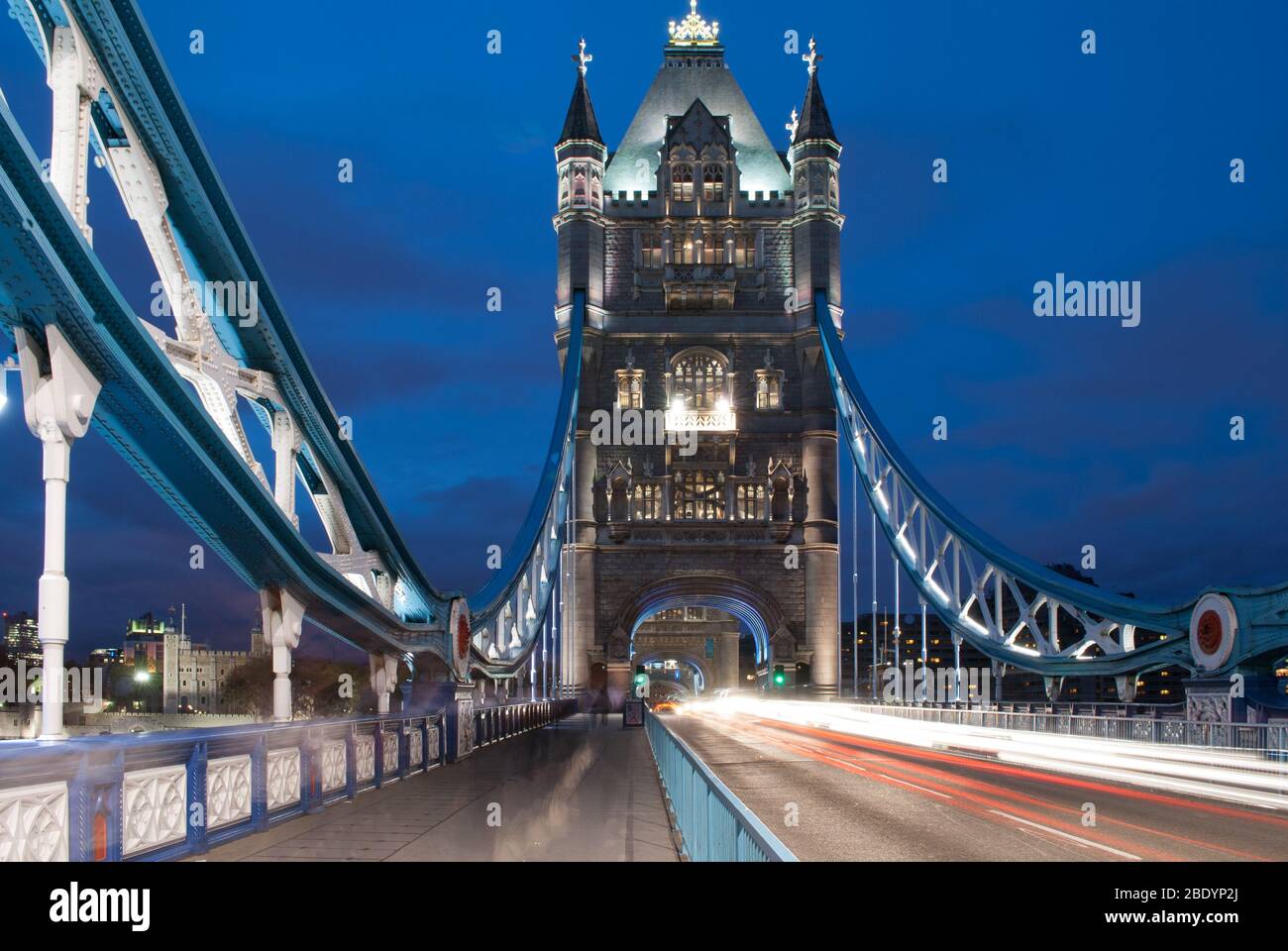 Dusk Night Twilight Tower Bridge Bascule Suspension Bridge, London, SE1 ...