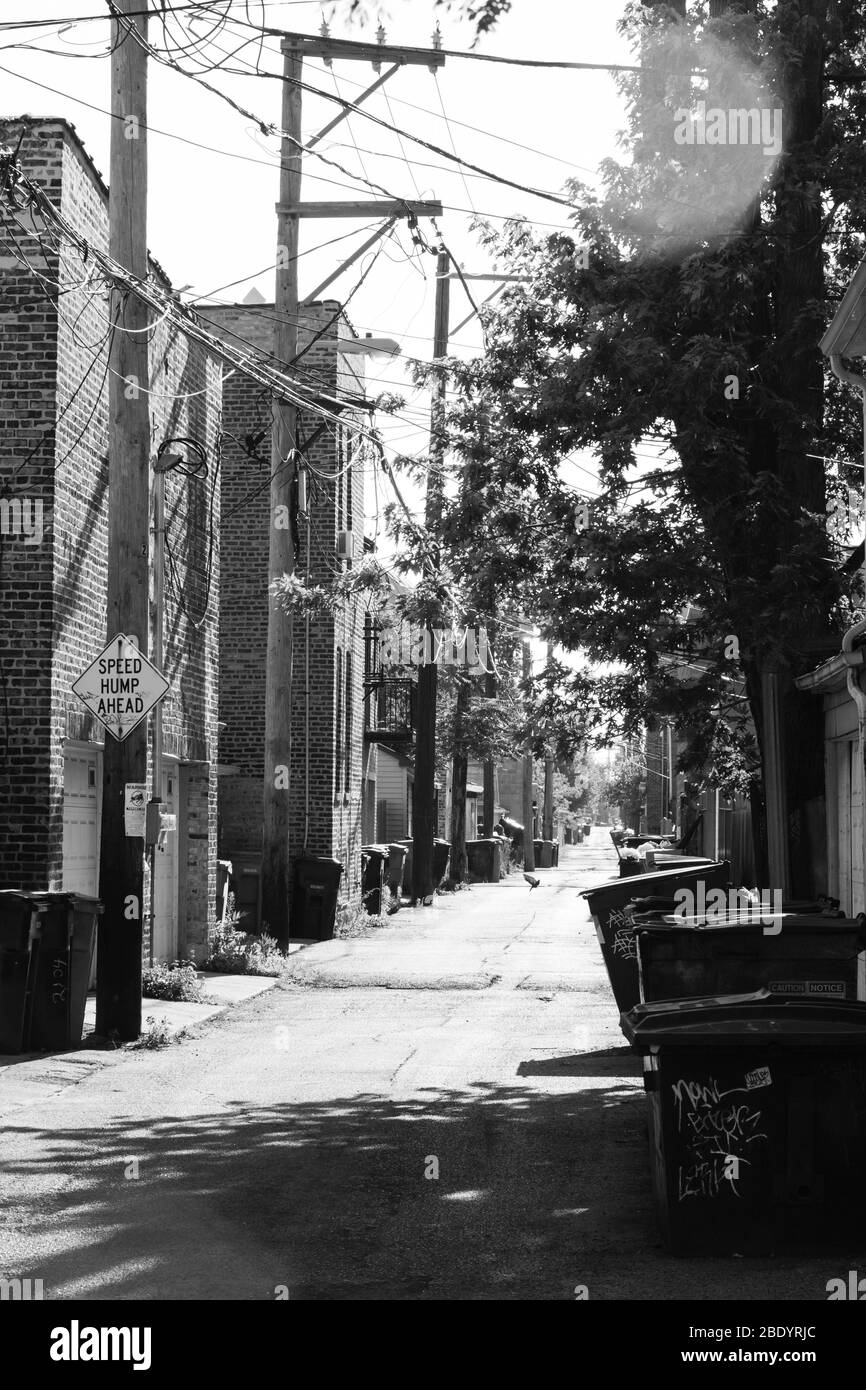 Chicago illinois alley Black and White Stock Photos & Images - Alamy