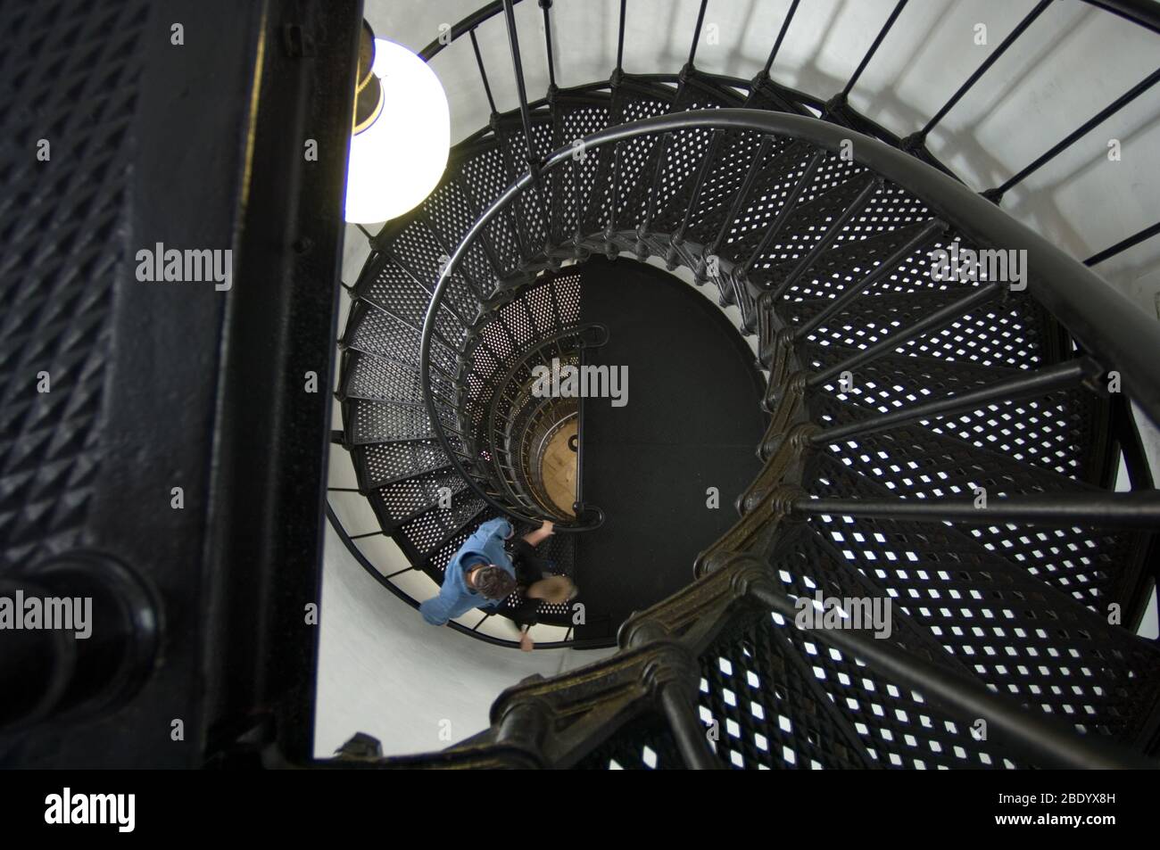 Spiral staircase in lighthouse Stock Photo - Alamy