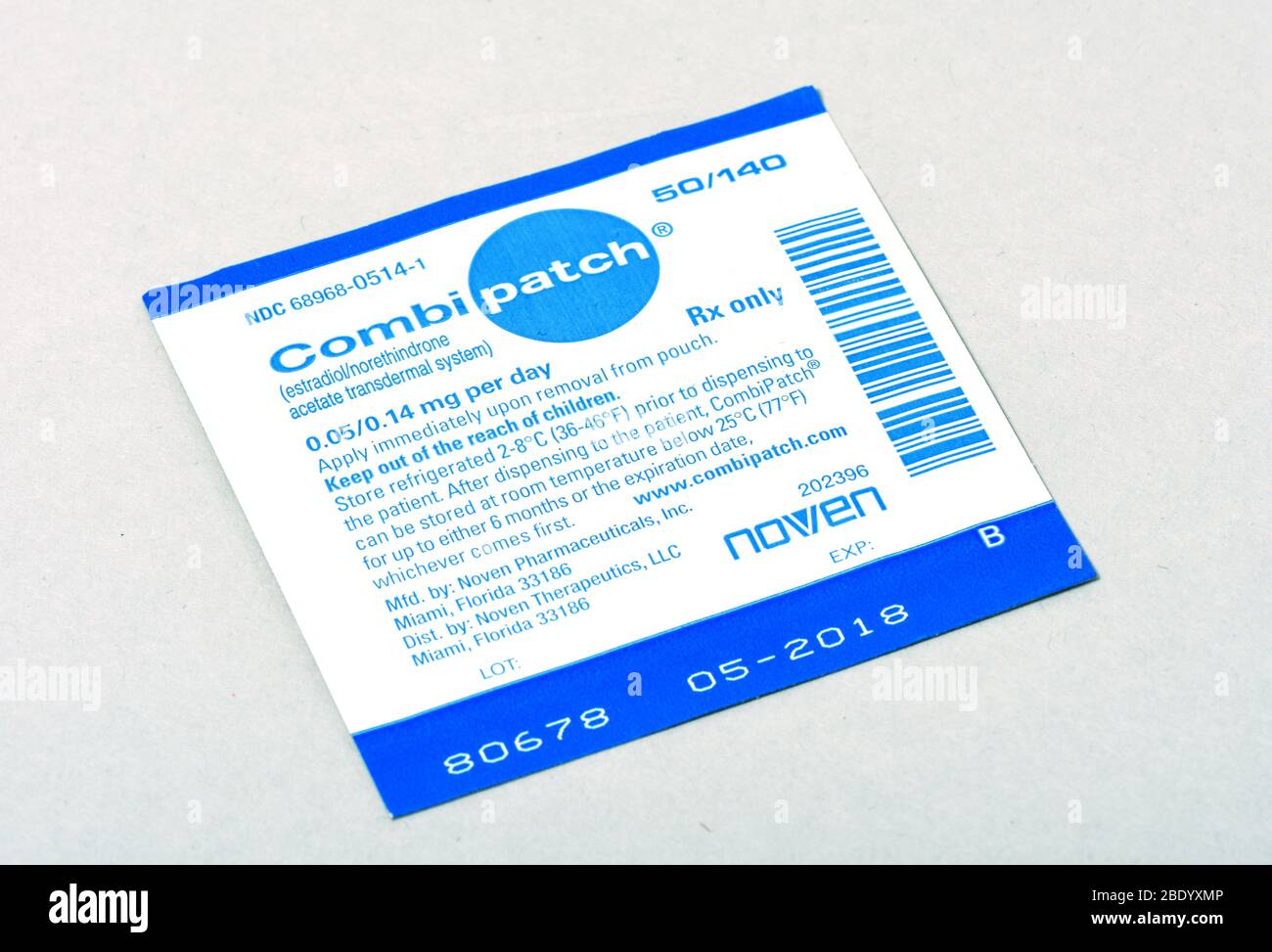 Hormone Replacement Patch Stock Photo - Alamy