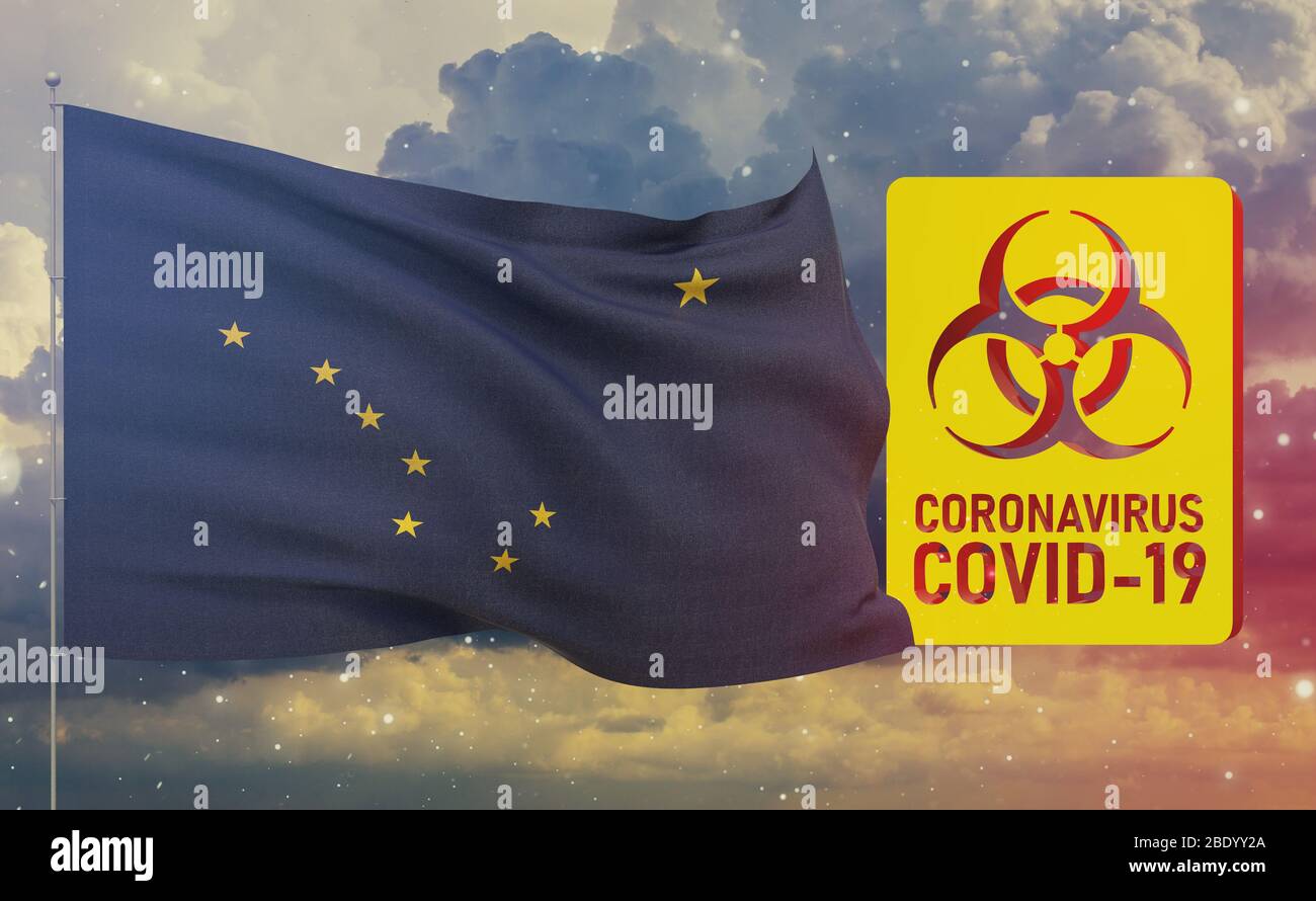 COVID-19 Visual concept - Coronavirus COVID-19 biohazard sign with ...