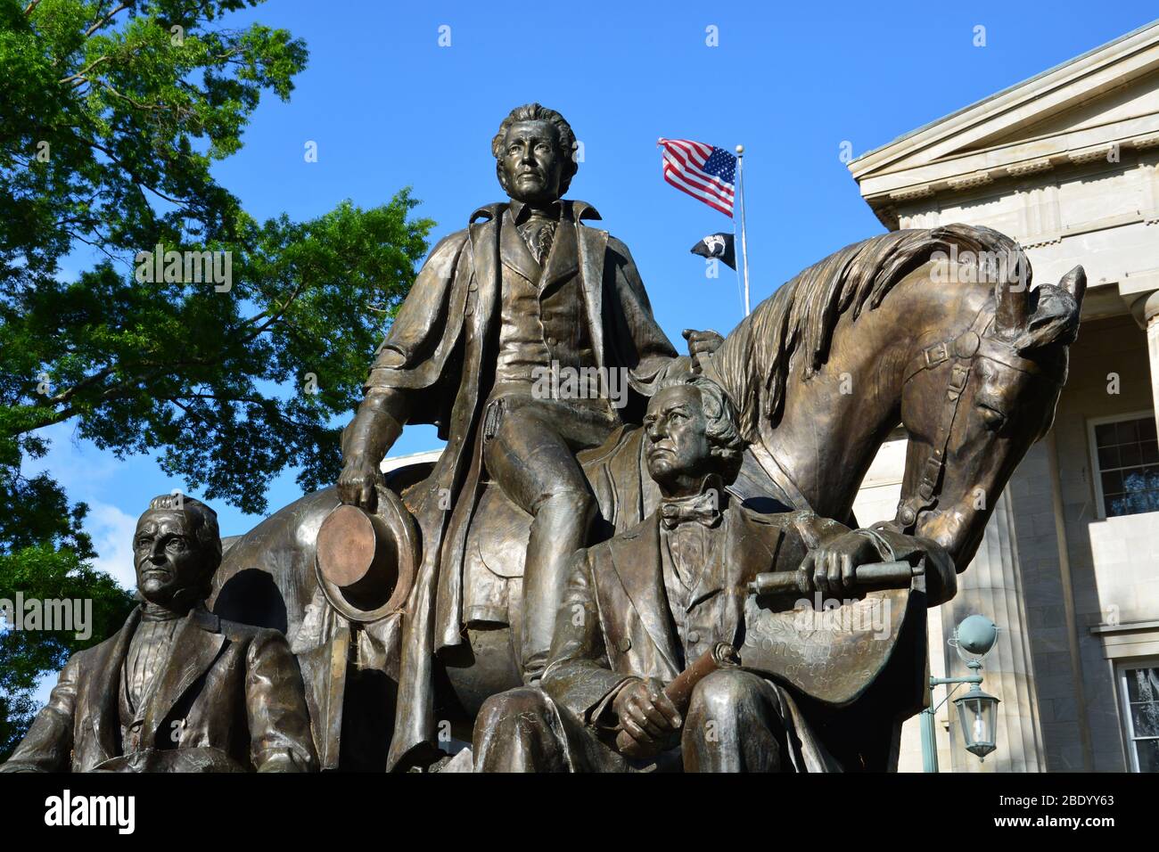 The Three Presidents sculpture on the grounds of the former North ...