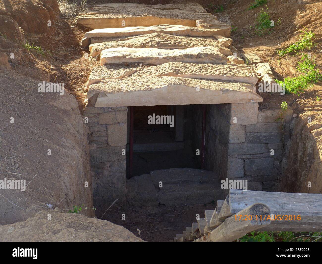 4th century B.C. Macedonian tomb in ancient Kalindoia, Halkidiki ...