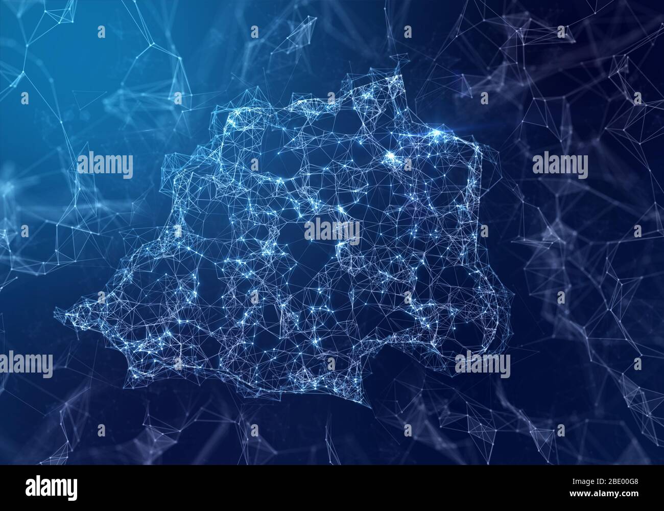 The map of Vatican City indicating a connected web of dots and lines ...