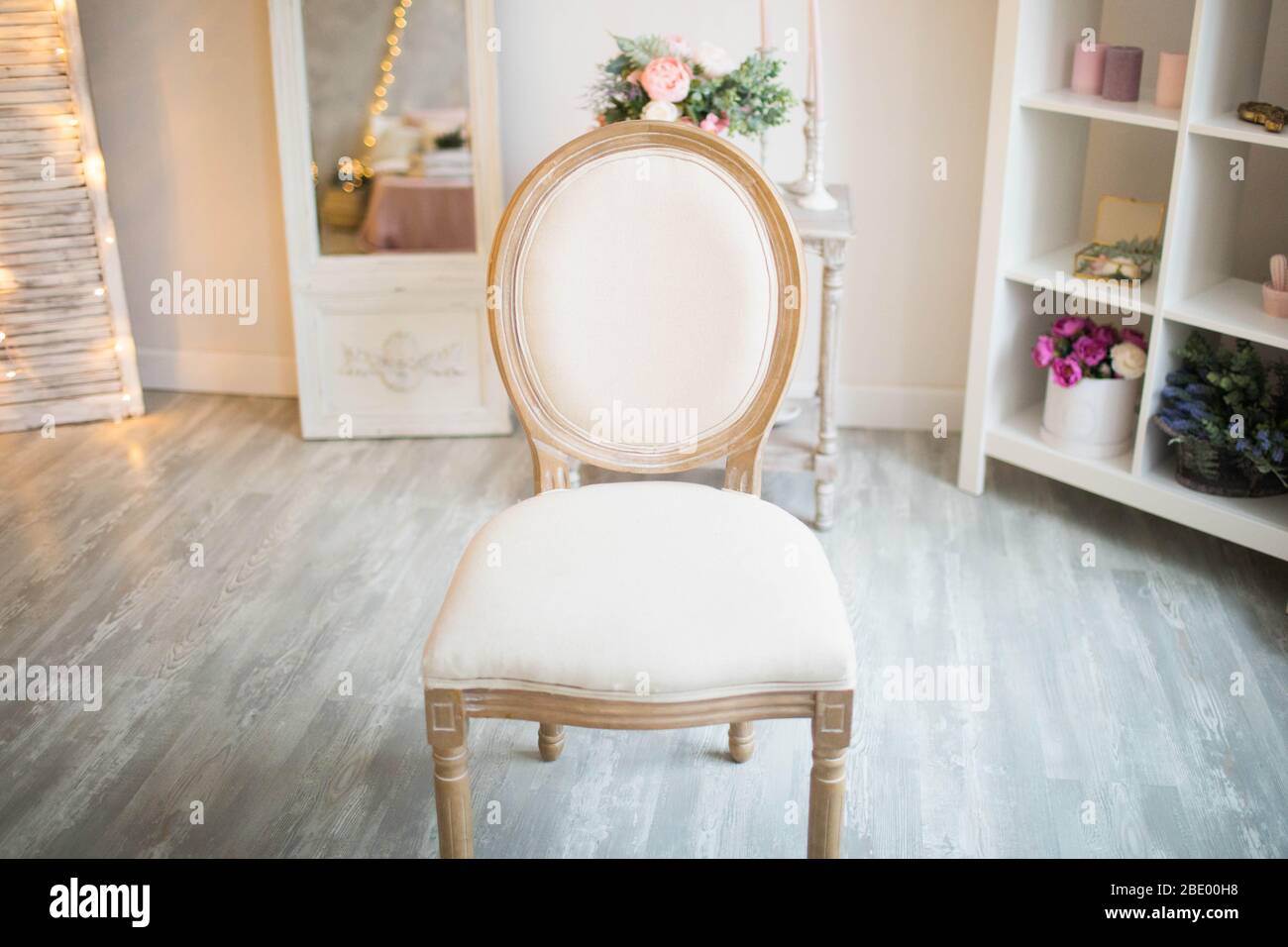 Bright interior in the photo Studio. Many beautiful details in the ...