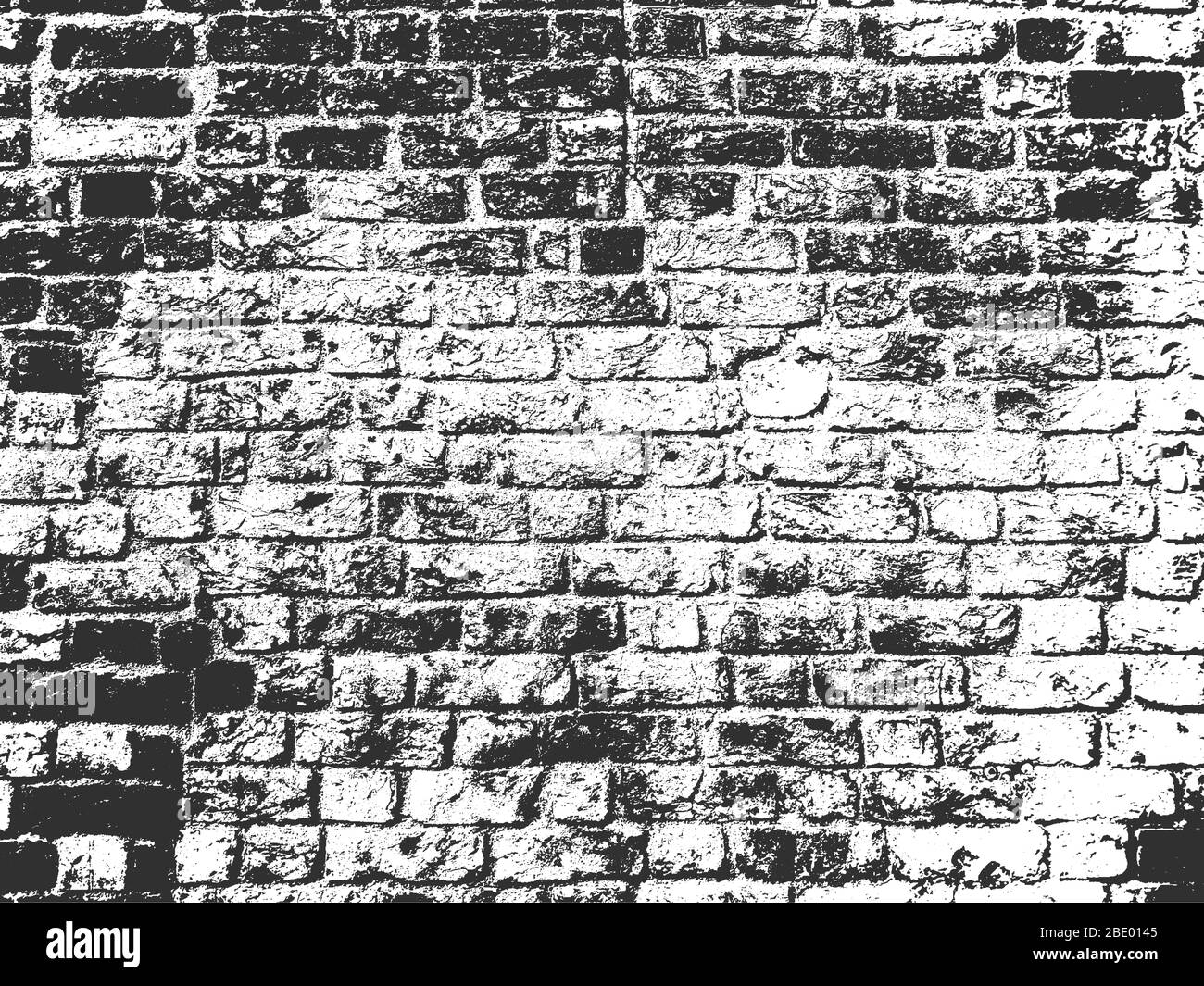Distress old brick wall texture. Black and white grunge background ...