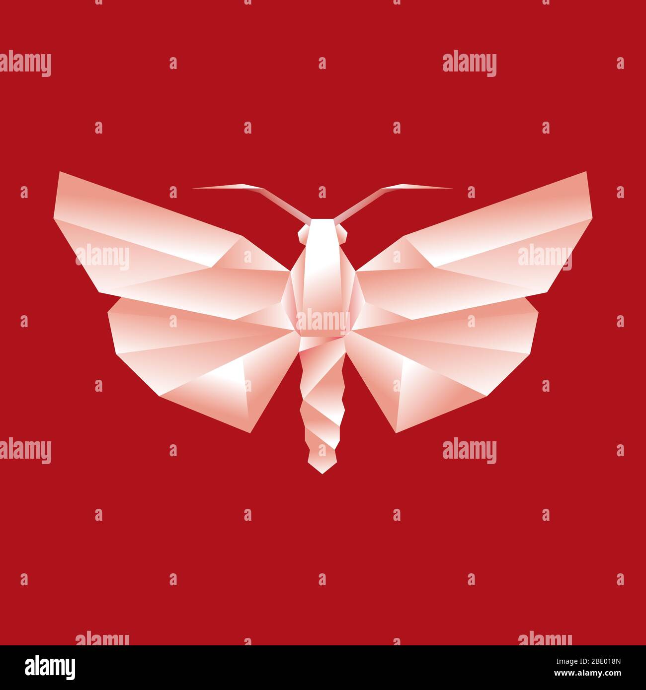 Vector. Abstract polygonal butterfly. Geometric linear butterfly ...