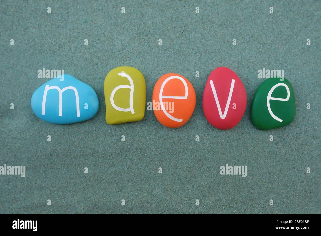 Maeve, female given name of Irish origin composed with multi colored ...