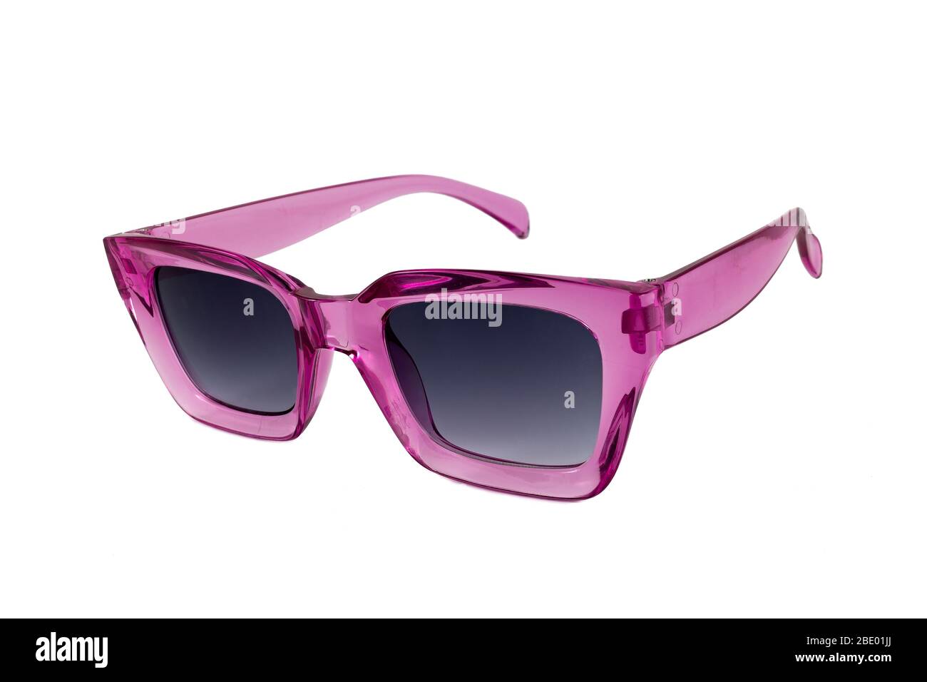 Pink wayfarer horn rimmed sunglasses for women isolated on white ...