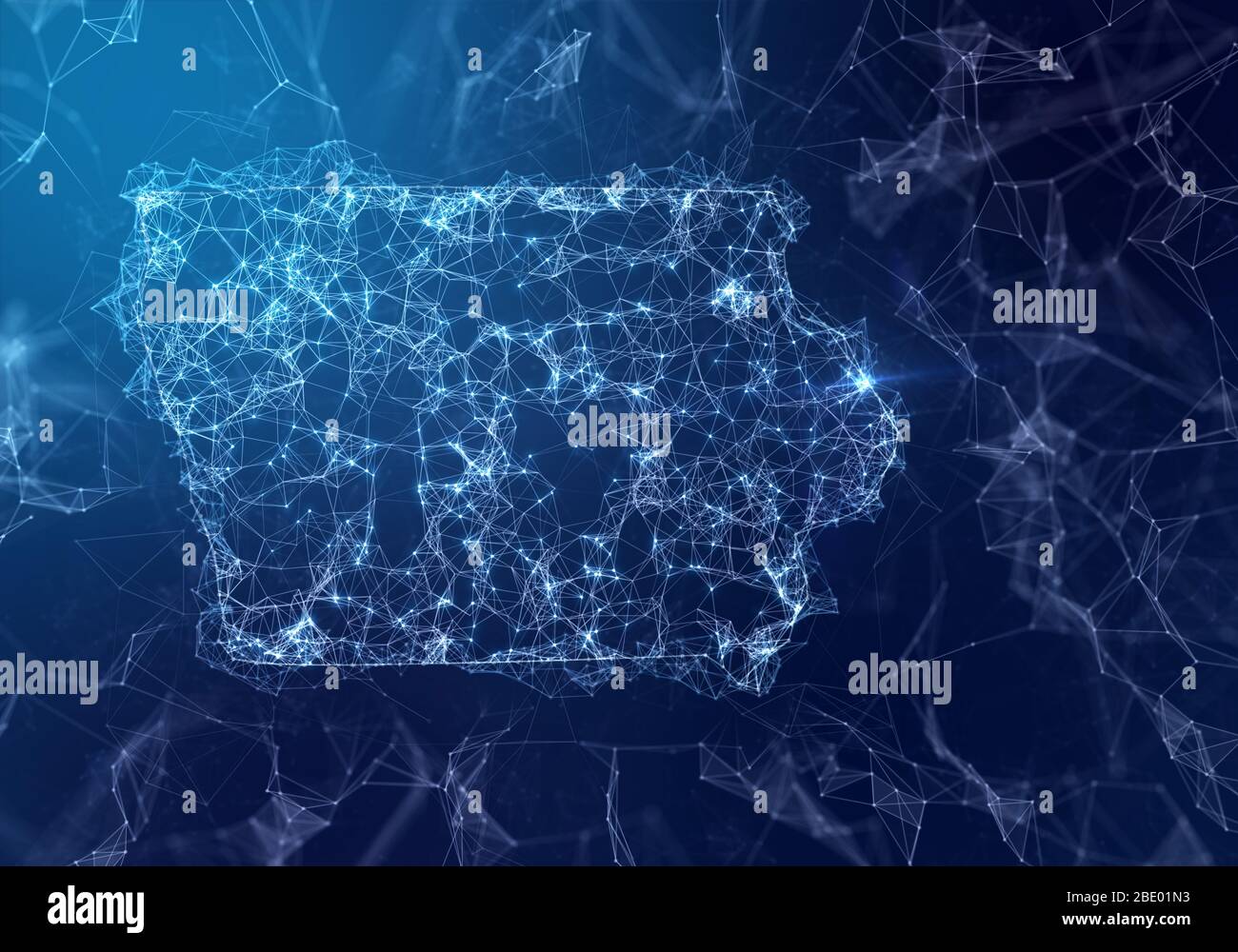 Iowa network map abstract hi-res stock photography and images - Alamy