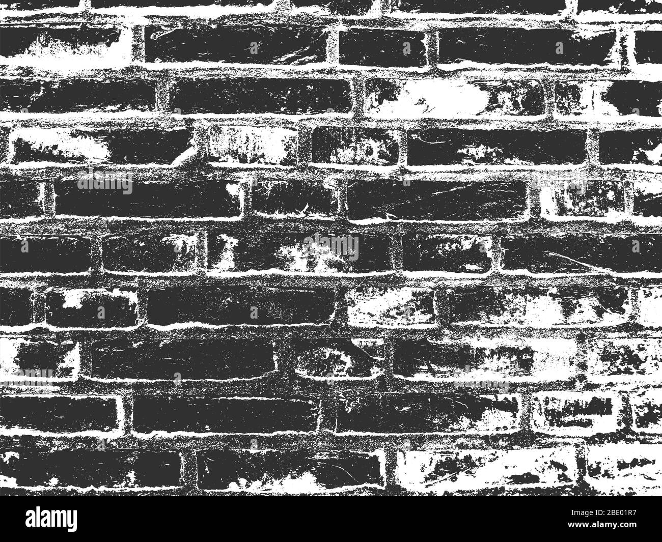 Distress old brick wall texture. Black and white grunge background ...