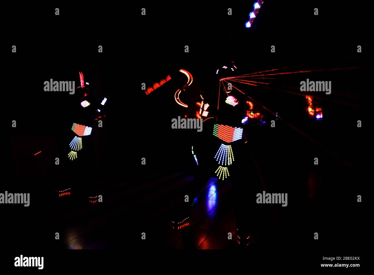 Lazer show. Night club dj party people enjoy of music dancing sound ...