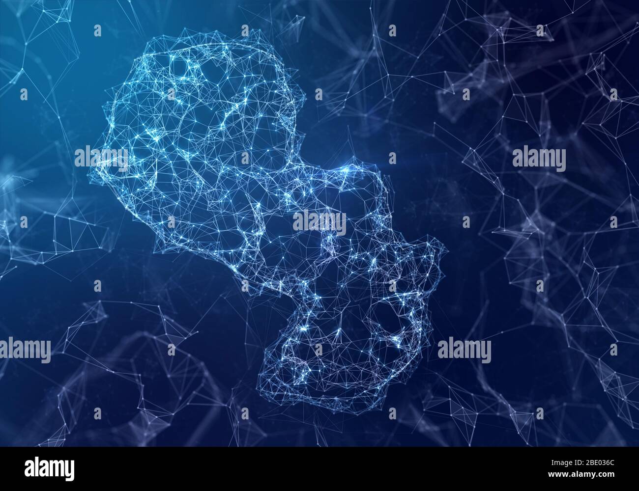 The map of Paraguay indicating a connected web of dots and lines ...