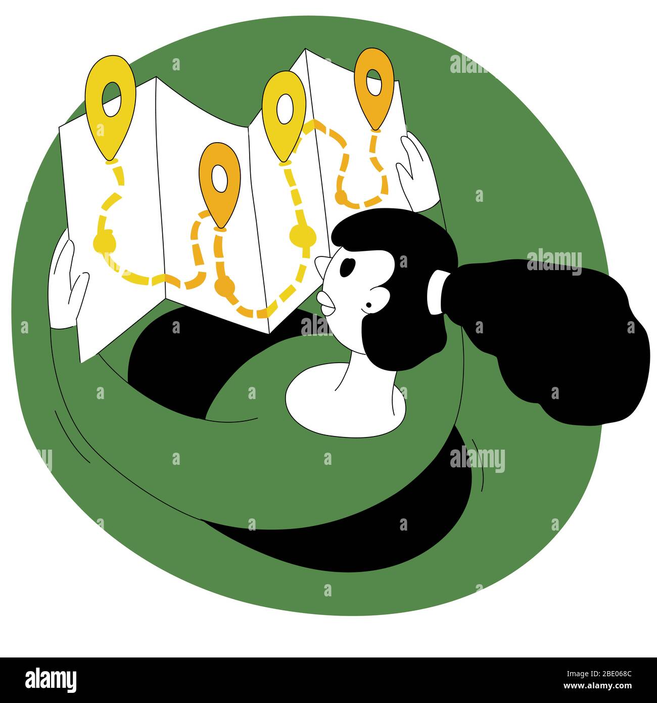 Woman road map Cut Out Stock Images & Pictures - Alamy