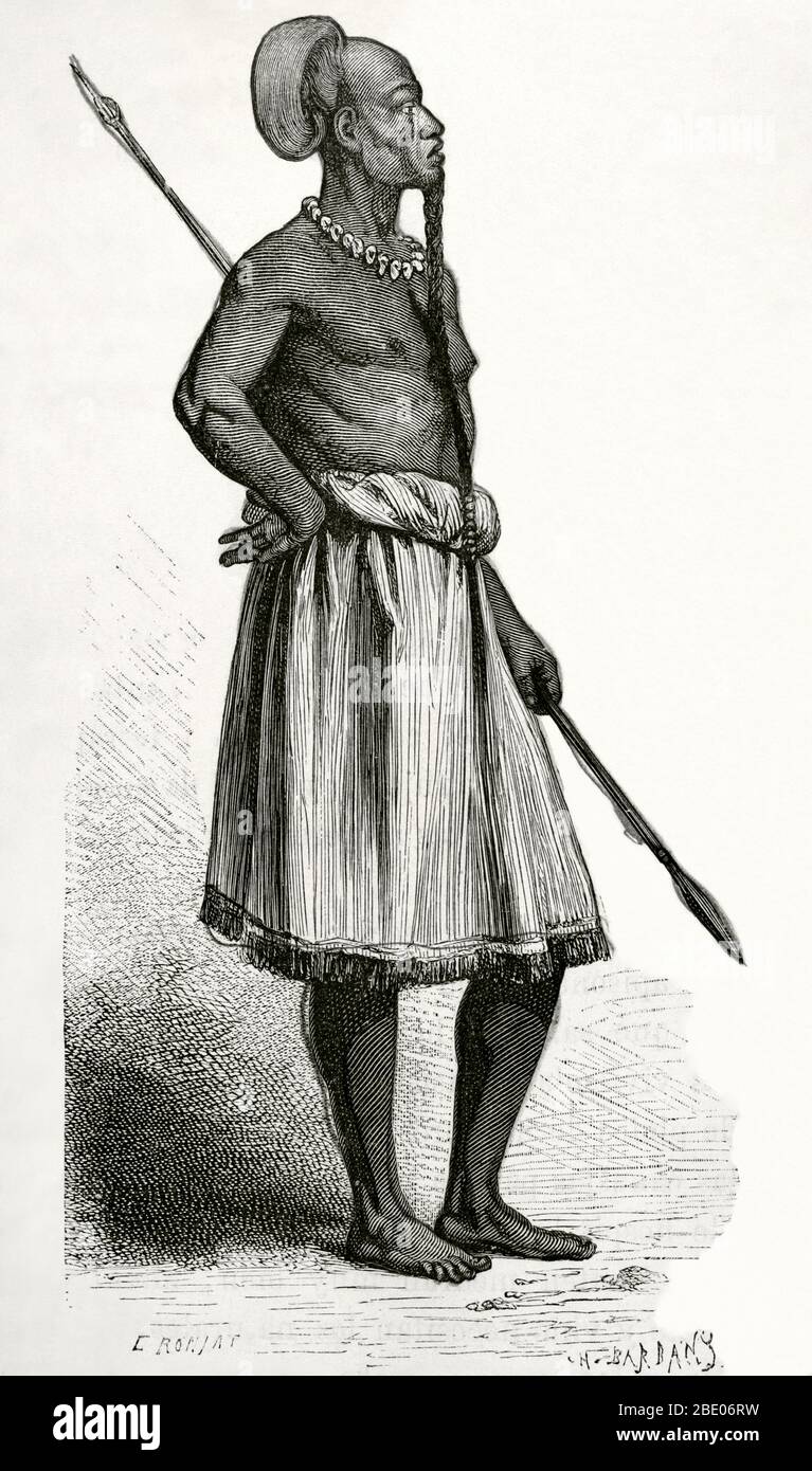 Expedition of Stanley. Kitete, chief of Mpungu Stock Photo - Alamy