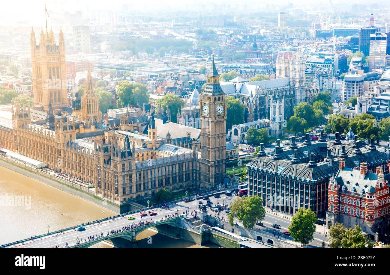 Westminster bridge aerial hi-res stock photography and images - Alamy