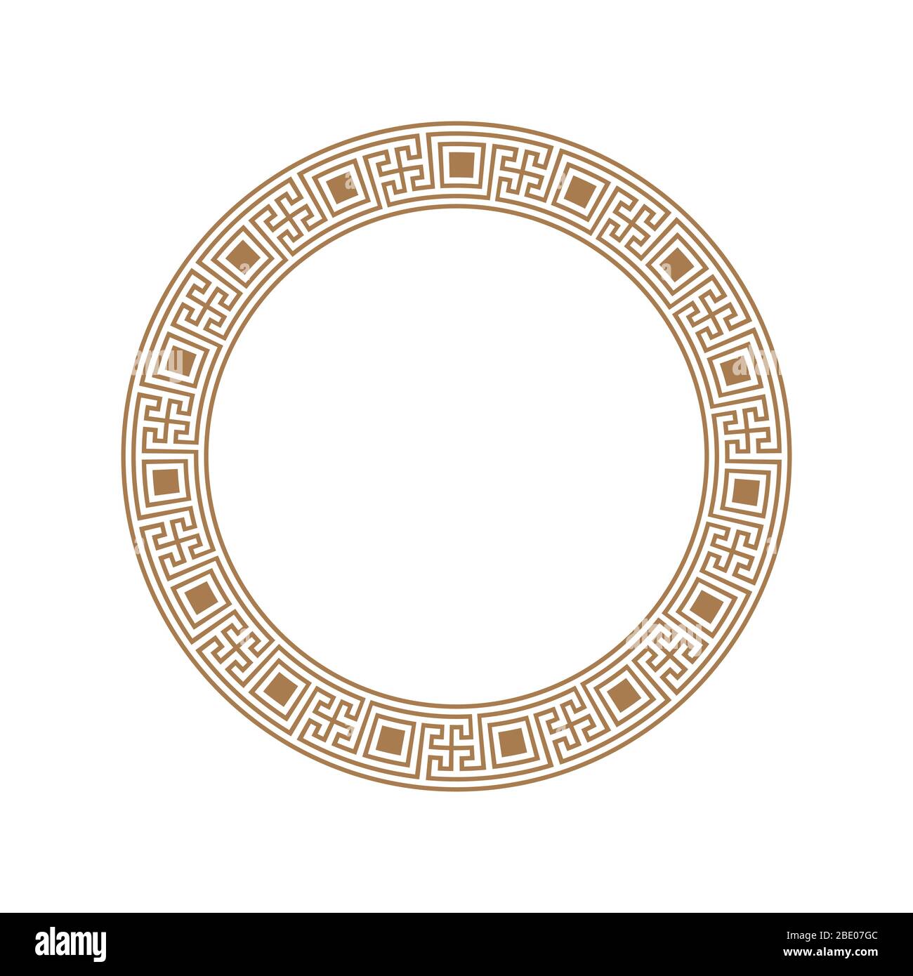 Greek key round frame. Greek border. Vector Stock Vector Image & Art ...