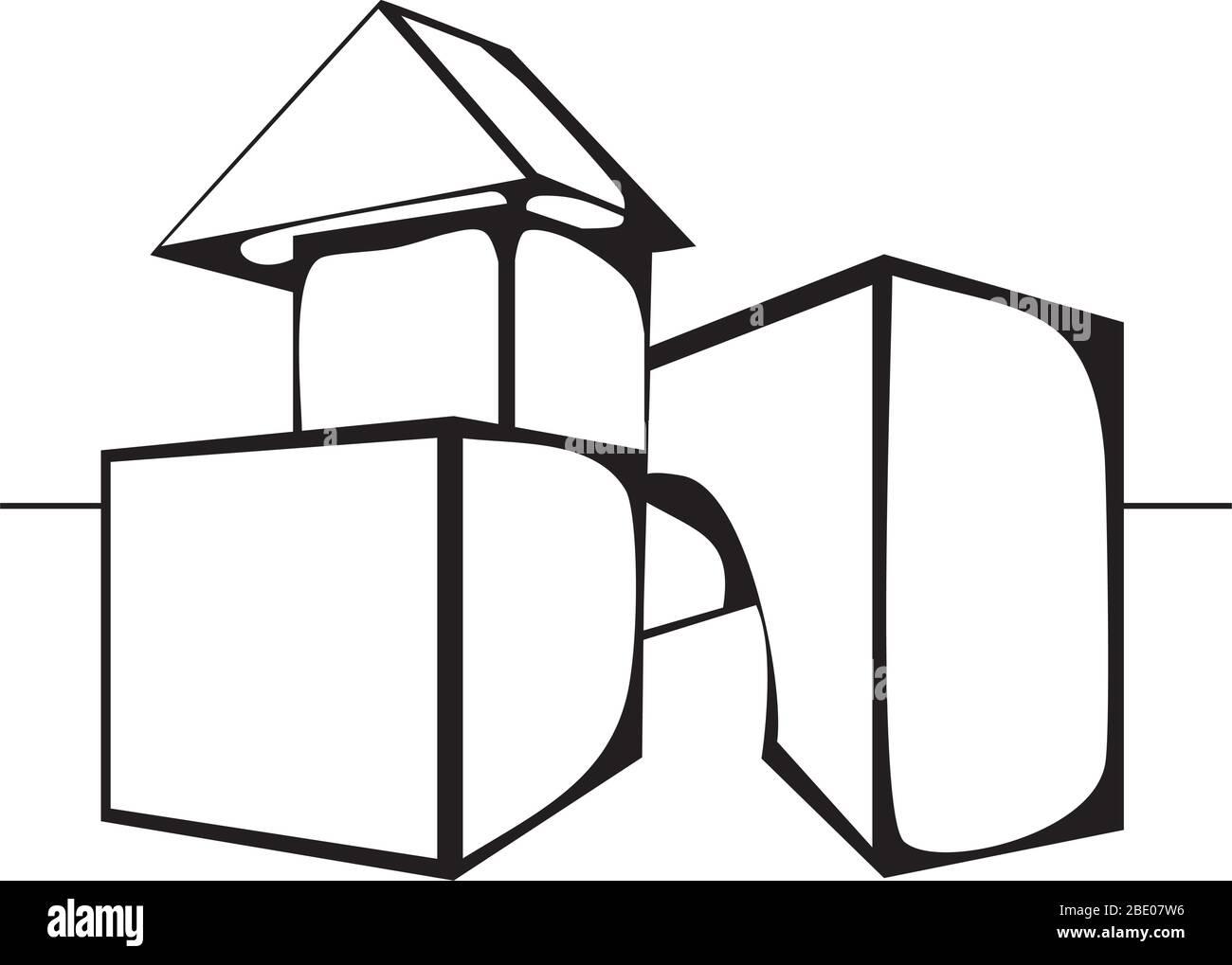 Baby blocks Stock Vector Images - Alamy