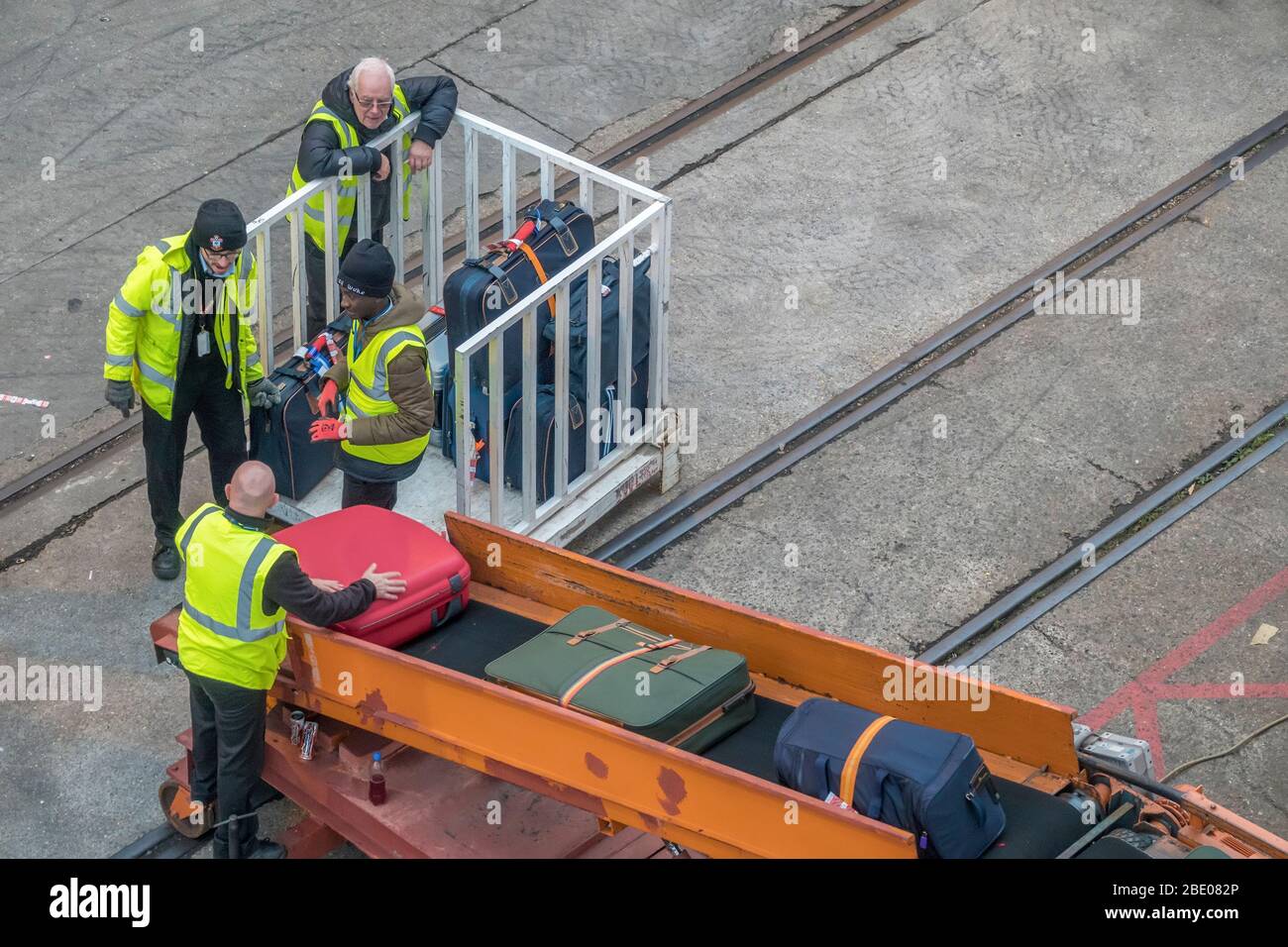 Loading Cruise Ship Luggage, Southampton, Hampshire, UK Stock Photo - Alamy