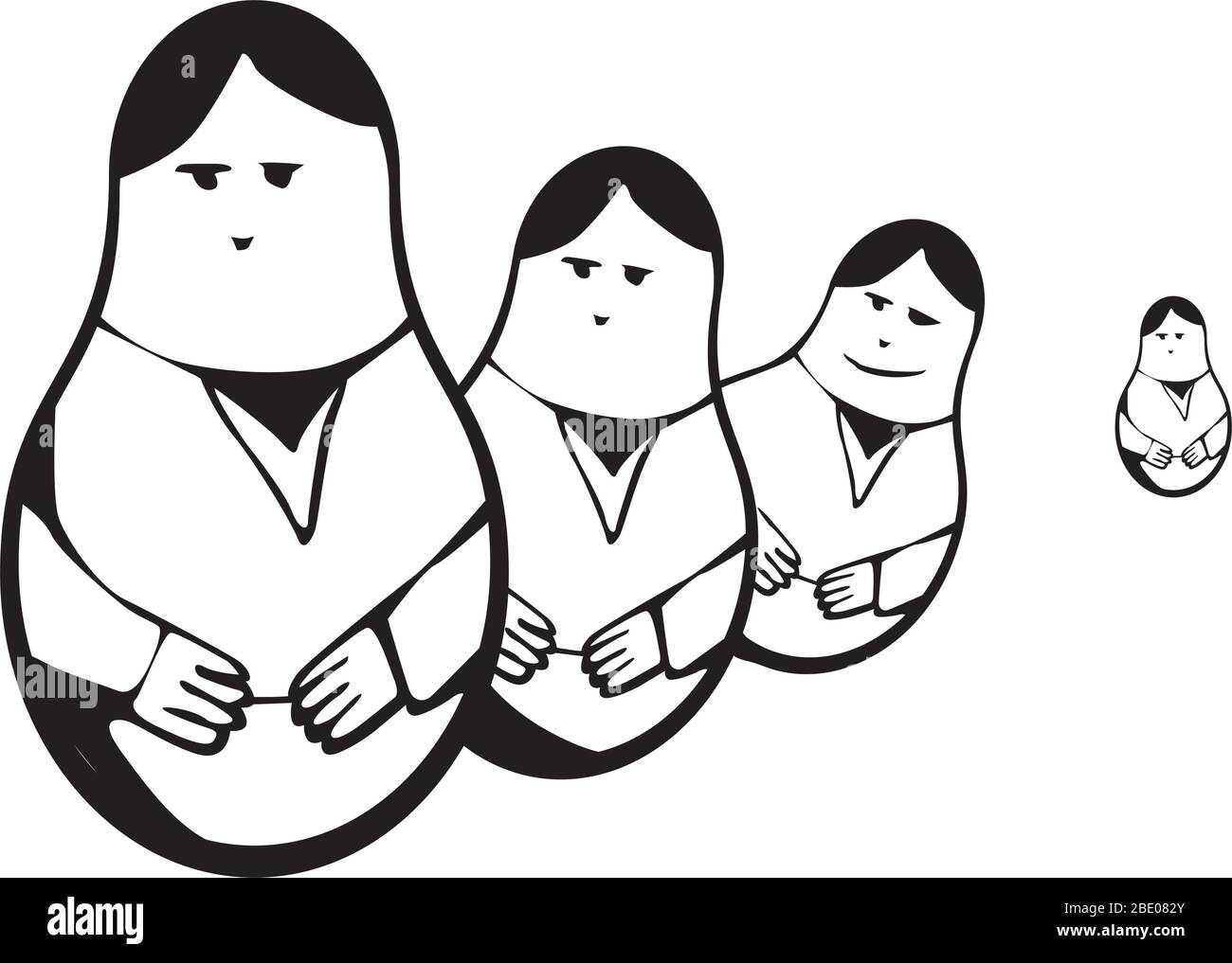 Black doll dolls white Stock Vector Images - Alamy