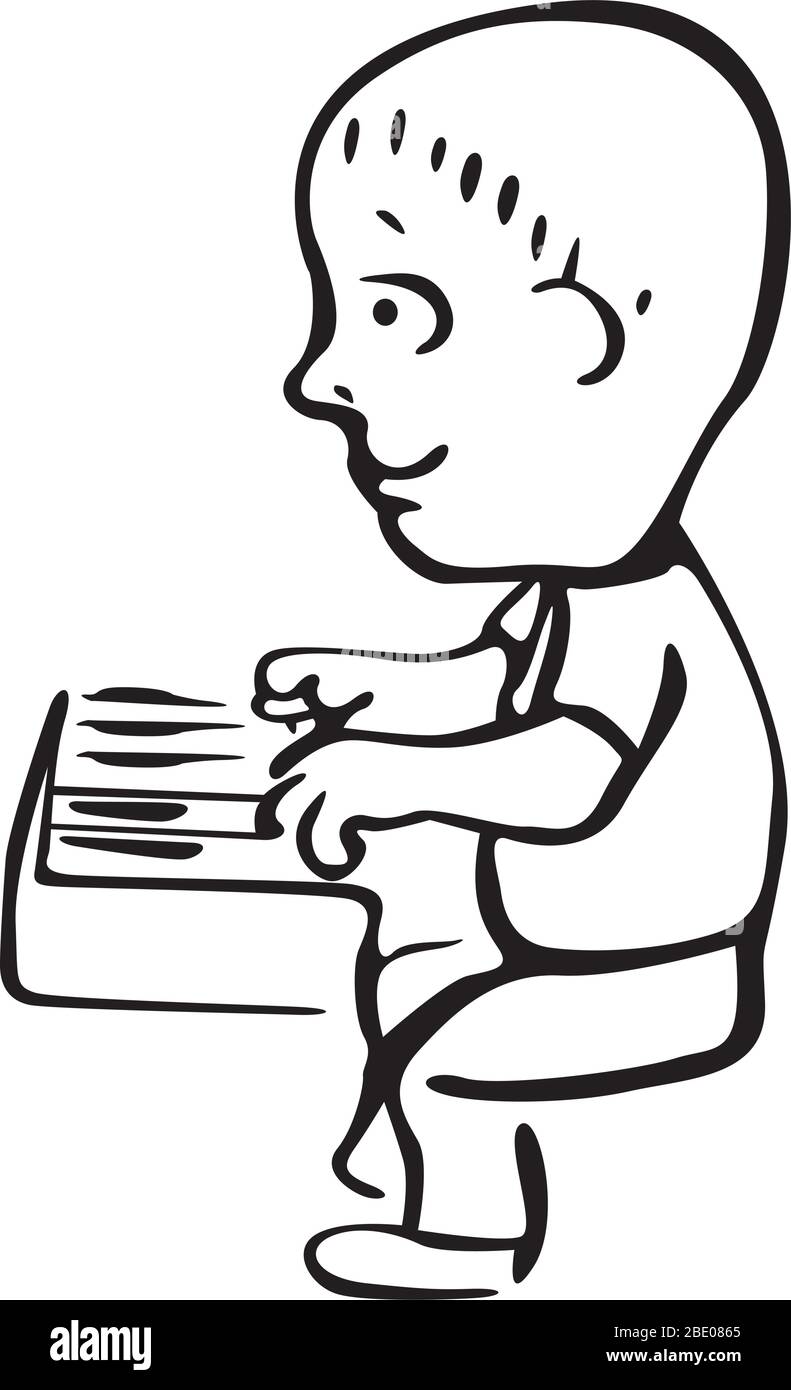 Playing Piano Clipart Black And White