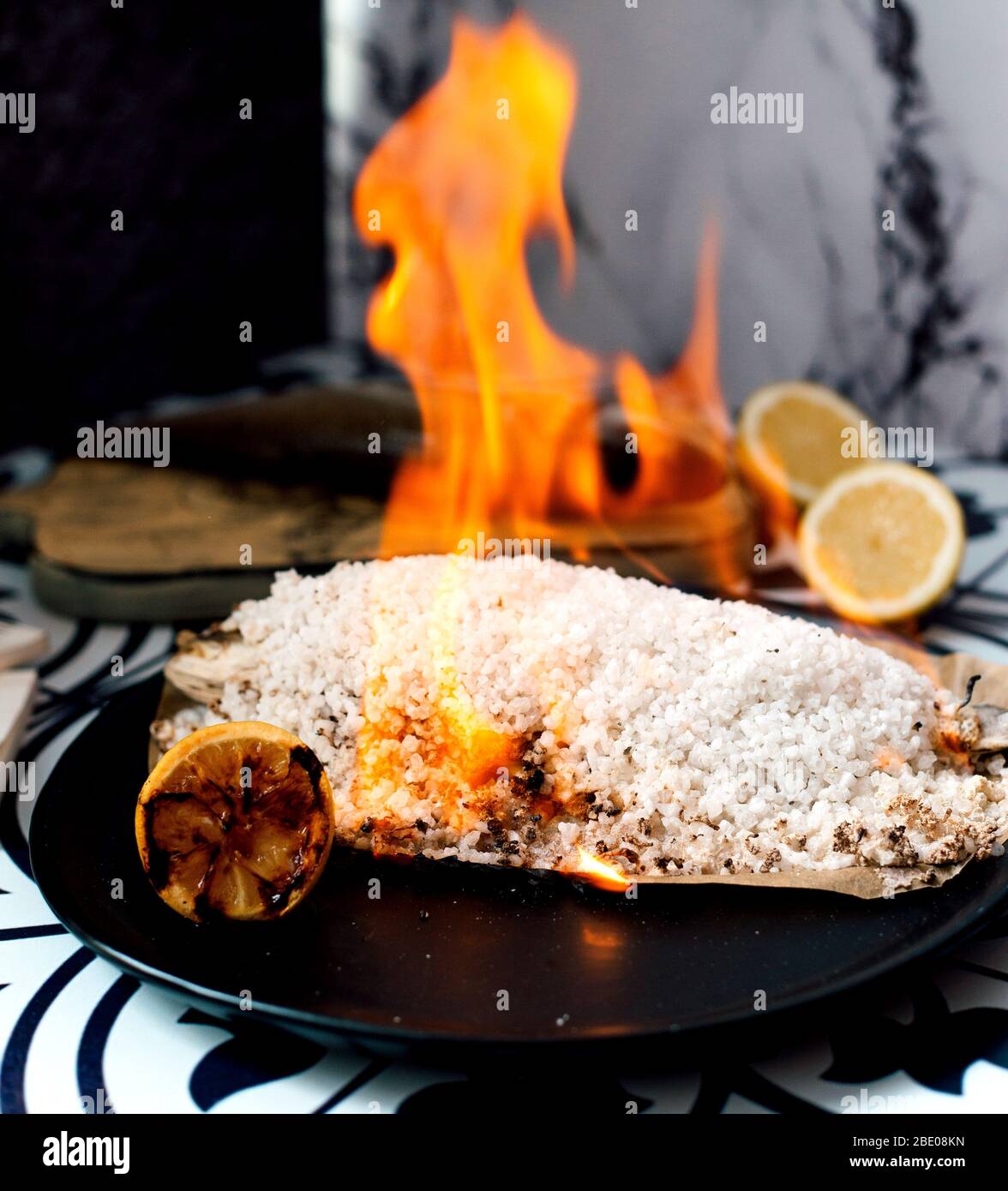 fried rice and lemon on pan Stock Photo - Alamy