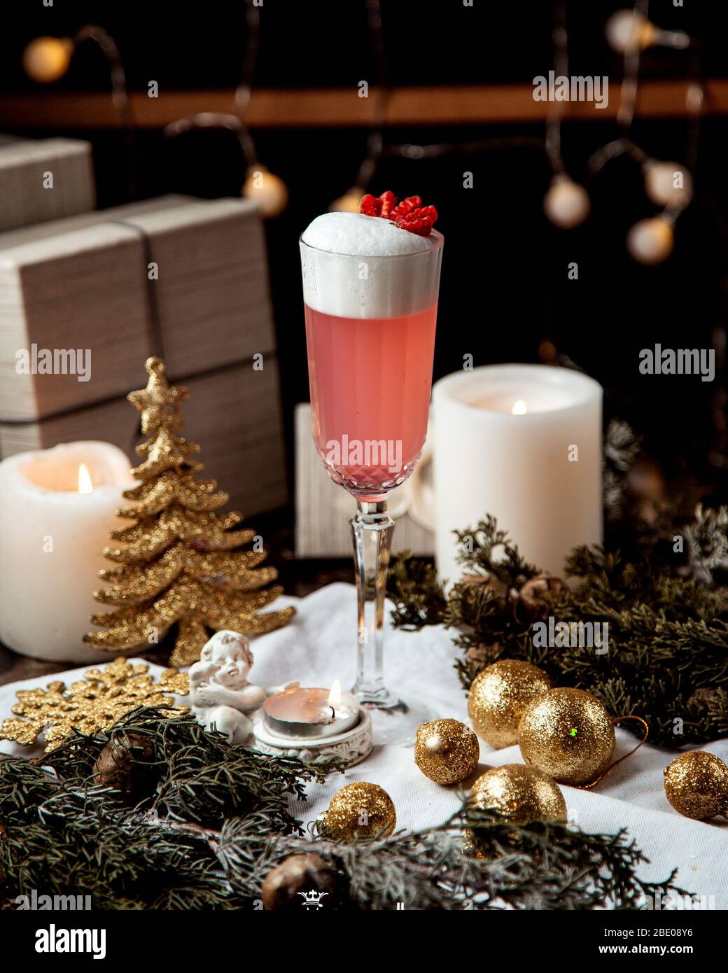 fruit juice with foam on top Stock Photo - Alamy