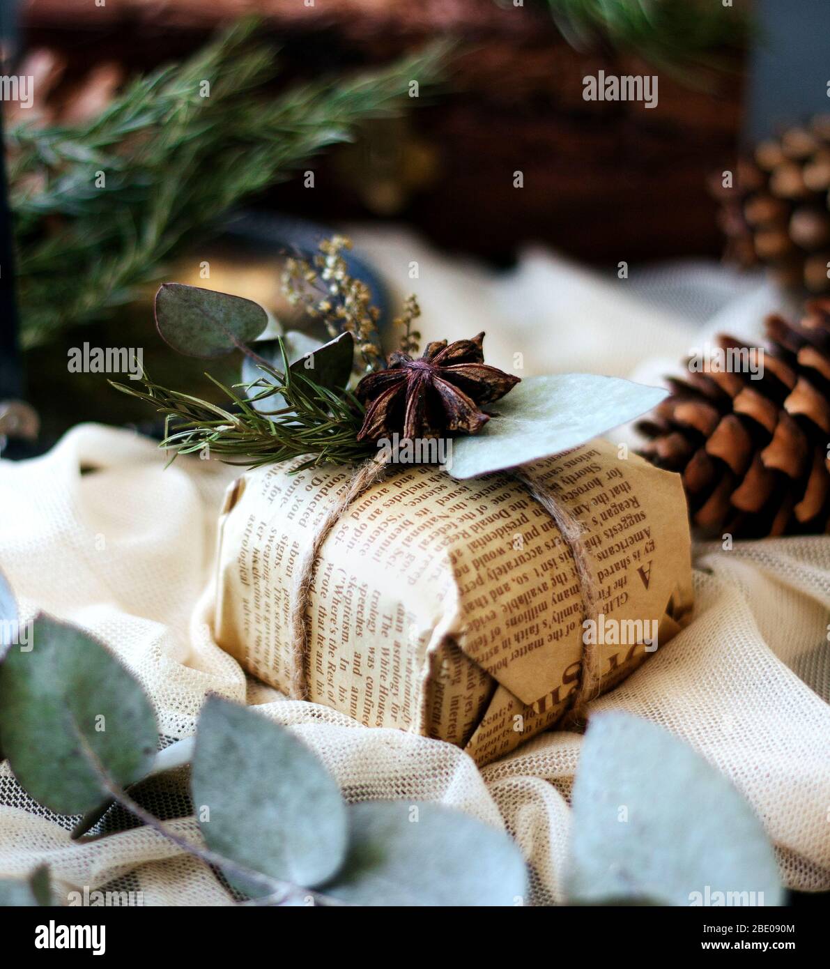 Present wrapped in newspaper hi-res stock photography and images - Alamy