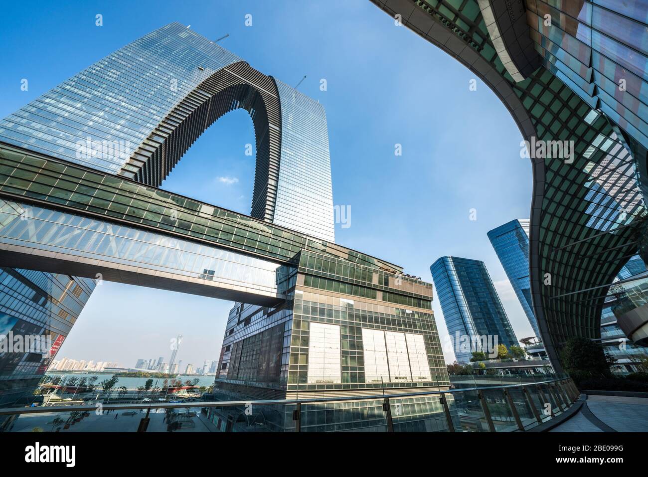 SUZHOU, CHINA- NOVEMBER 05: This is the Gate to the East, a modern ...