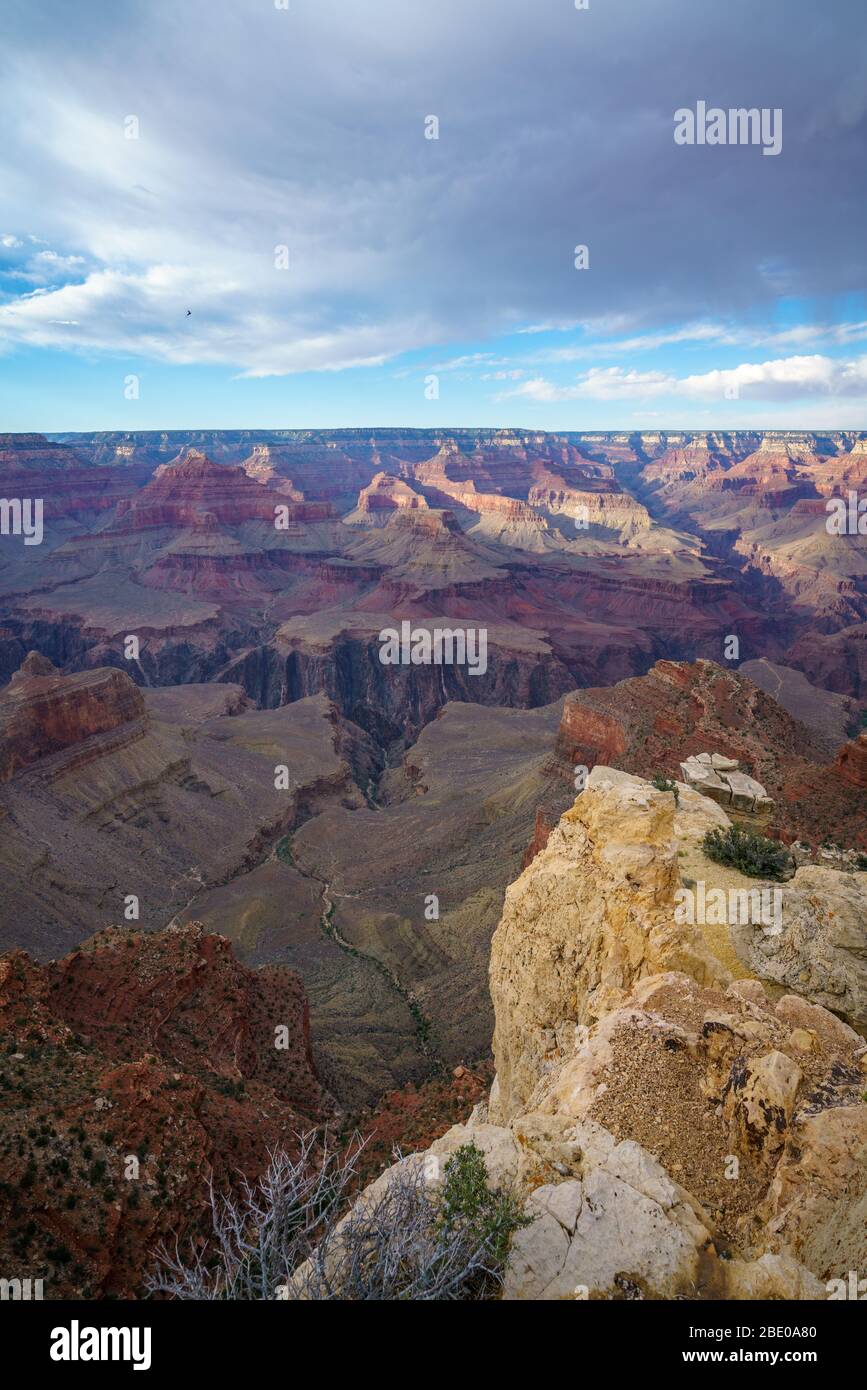 maricopa point on the rim trail at the south rim of grand canyon in ...