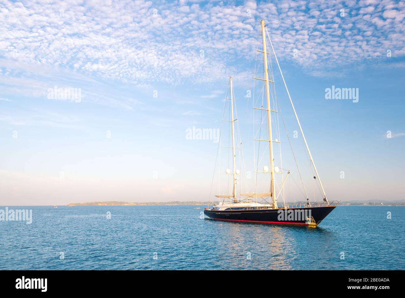 Luxury Sail boat in the beautiful ocean Stock Photo - Alamy