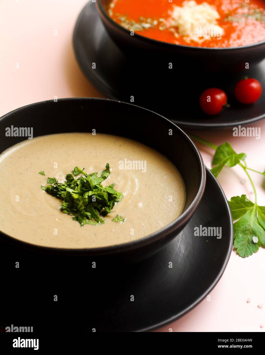 Creamy mushroom potato soup hi-res stock photography and images - Alamy