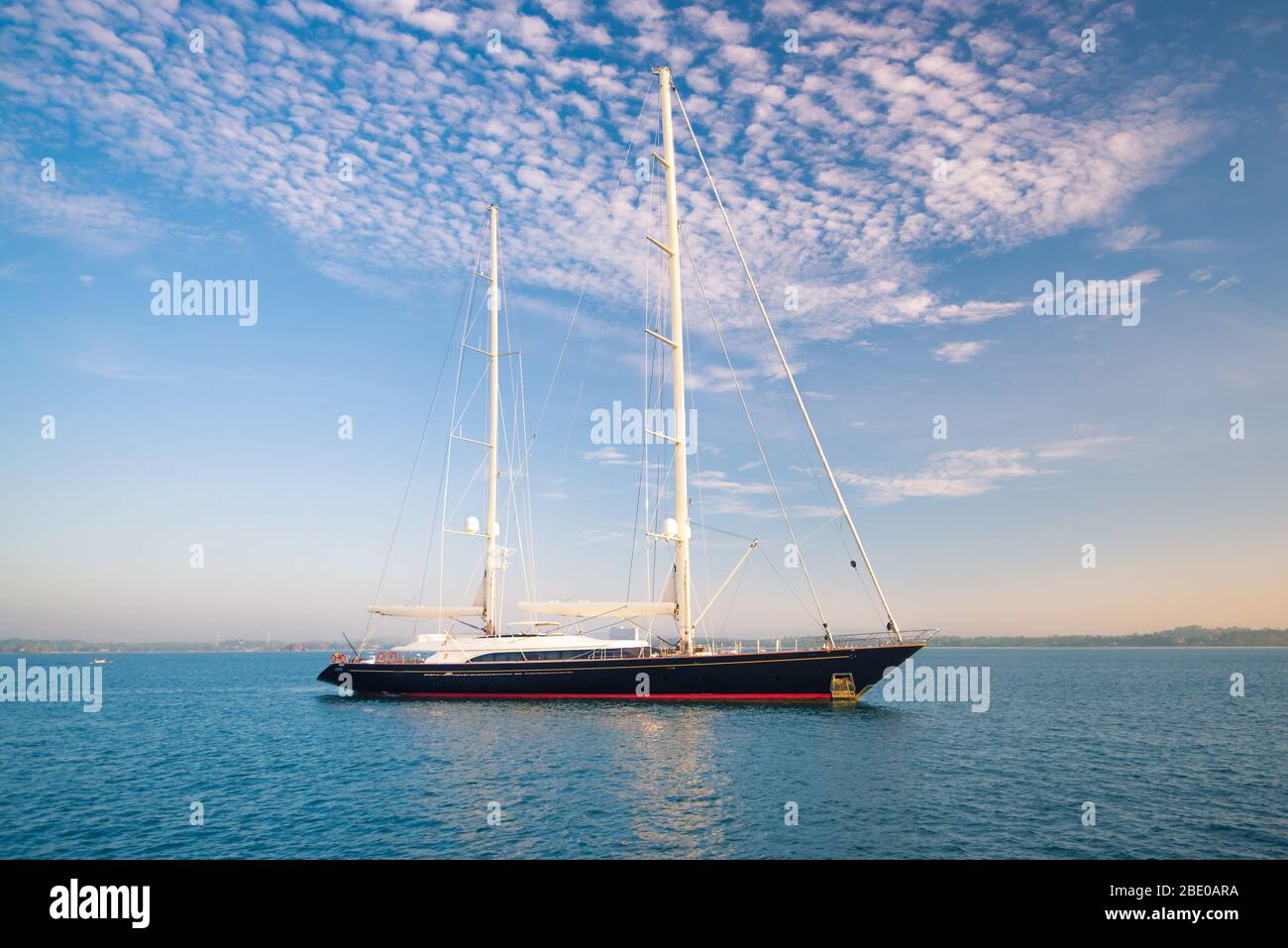 Luxury Sail boat in the beautiful ocean Stock Photo - Alamy