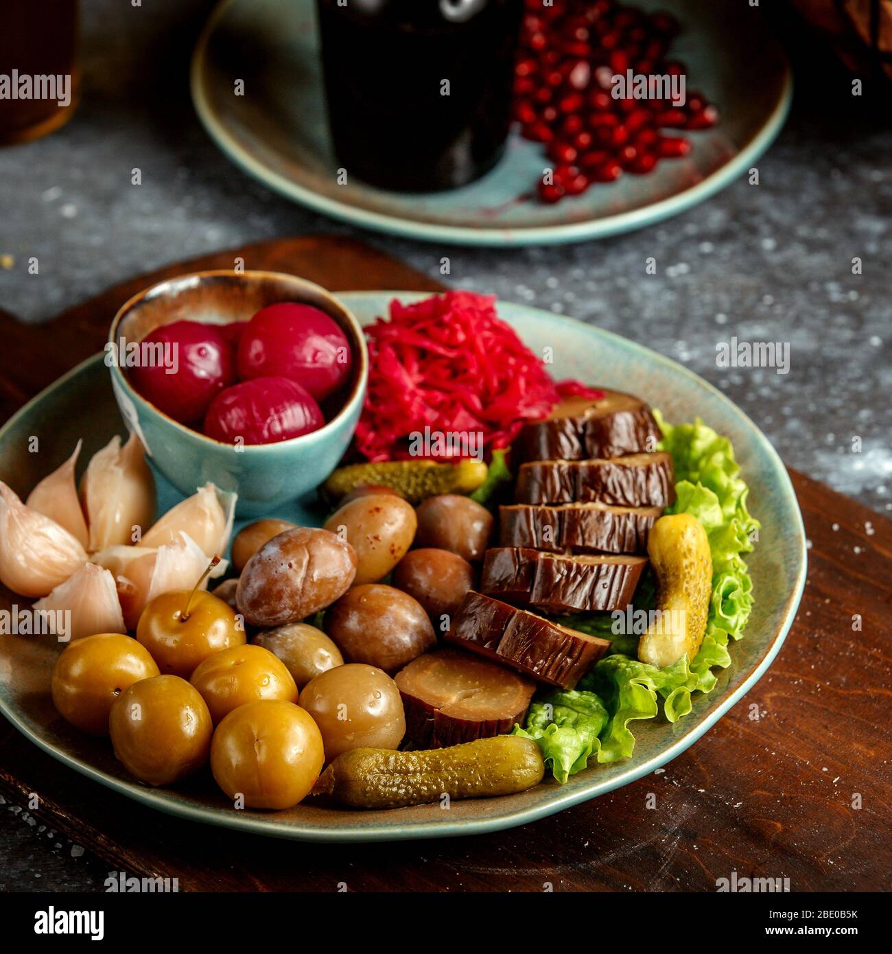pickle set with mixed various pickles Stock Photo - Alamy