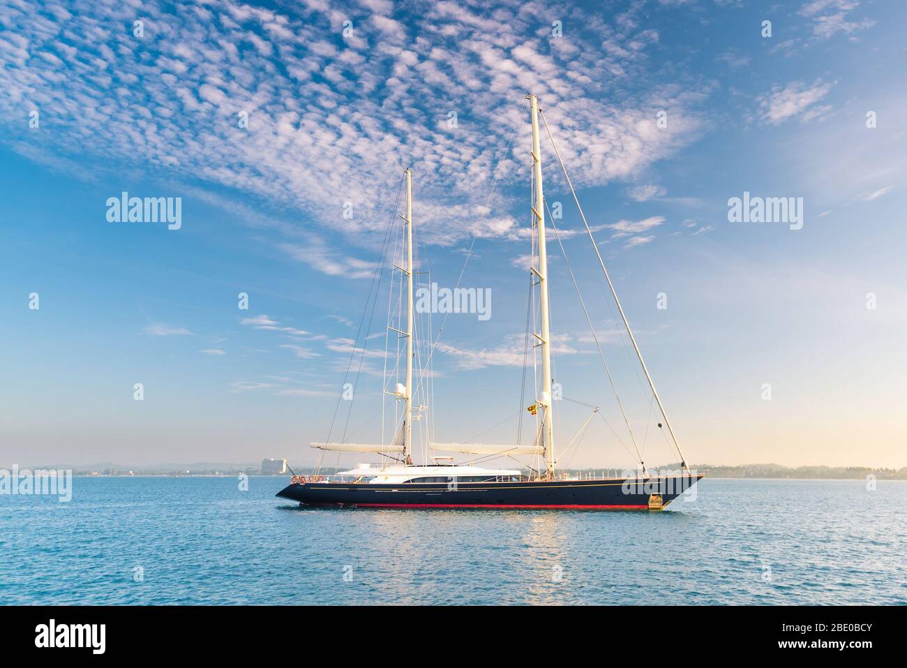 Luxury Sail boat in the beautiful ocean Stock Photo - Alamy