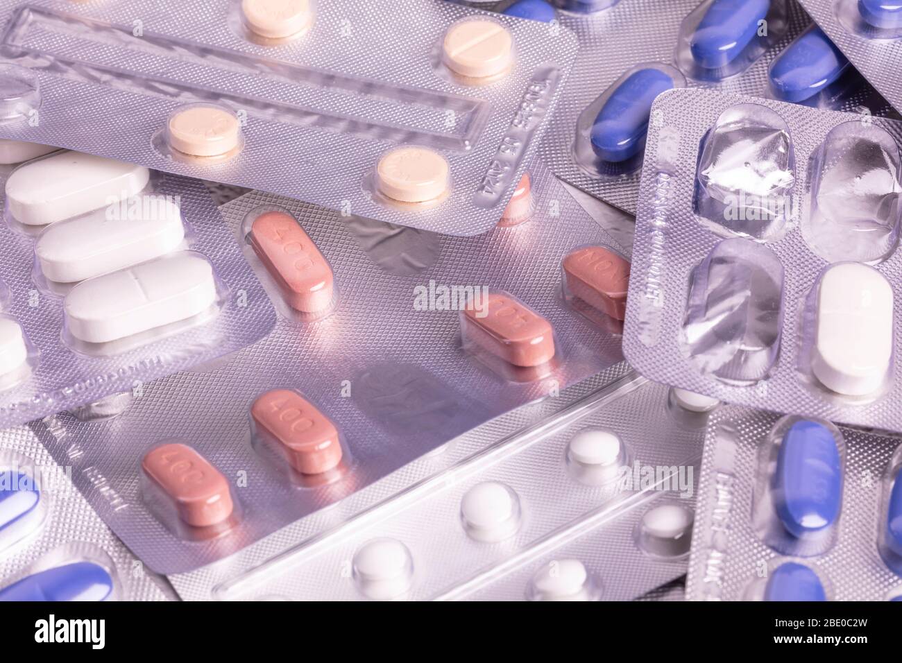 Pill Tablets close-up Stock Photo - Alamy