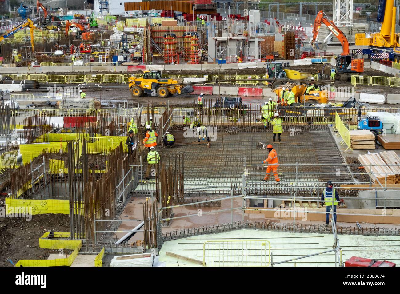 Workers at construction site at Stratford, London England United ...
