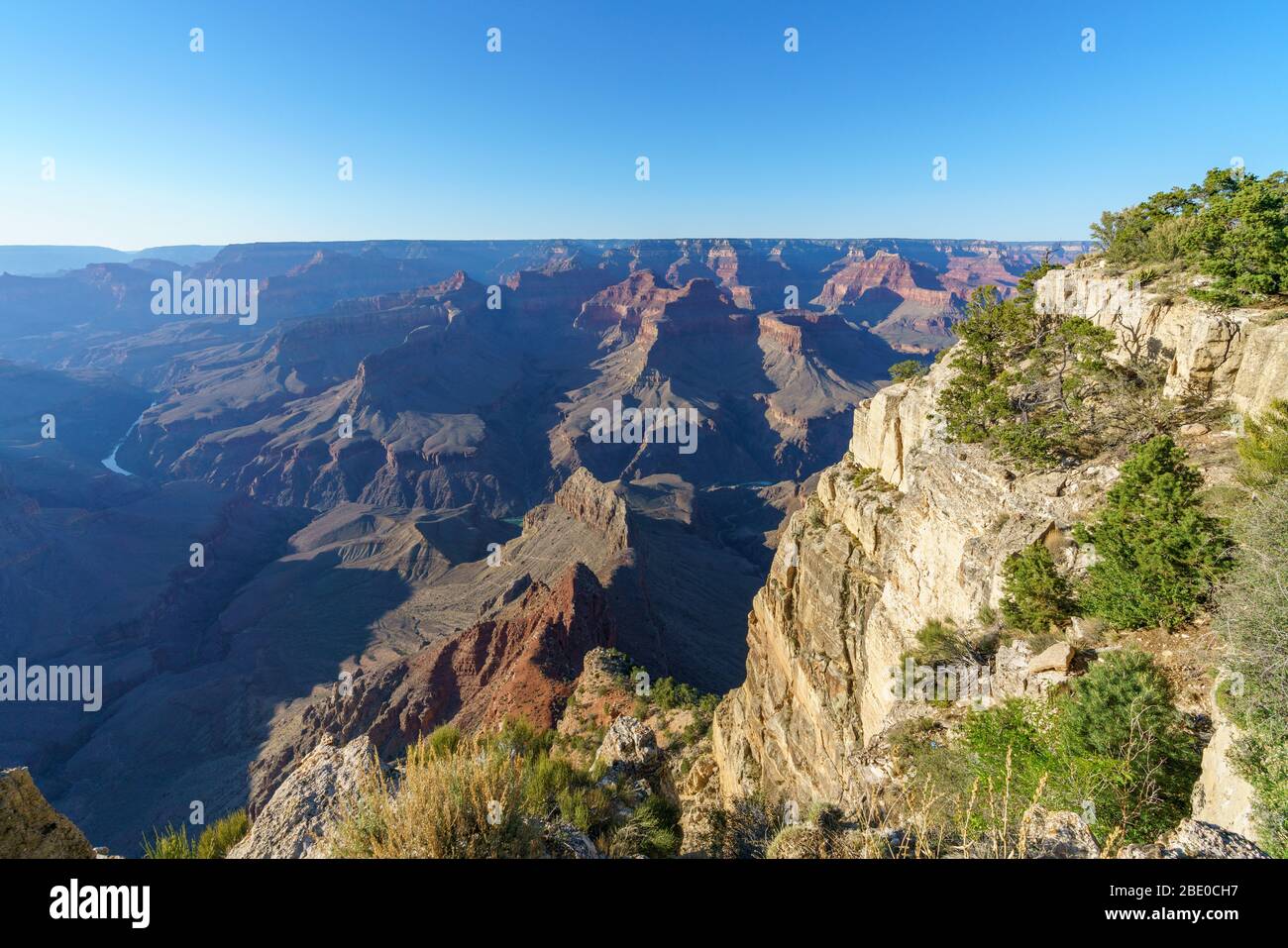 sunset at pima point on the rim trail at the south rim of grand canyon ...