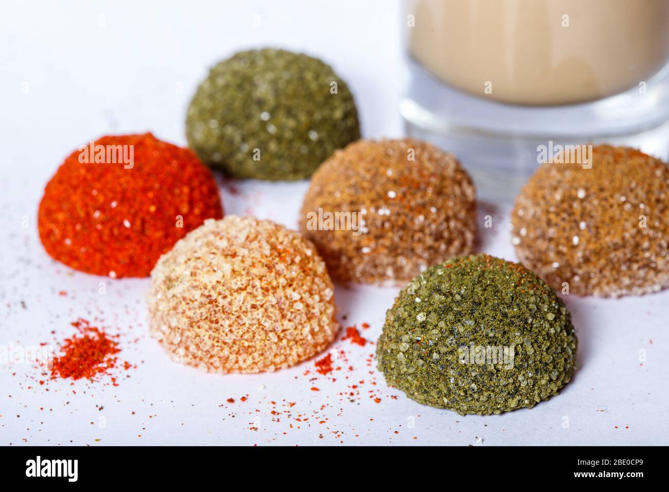 homemade sugar candies isolated on white background Stock Photo - Alamy