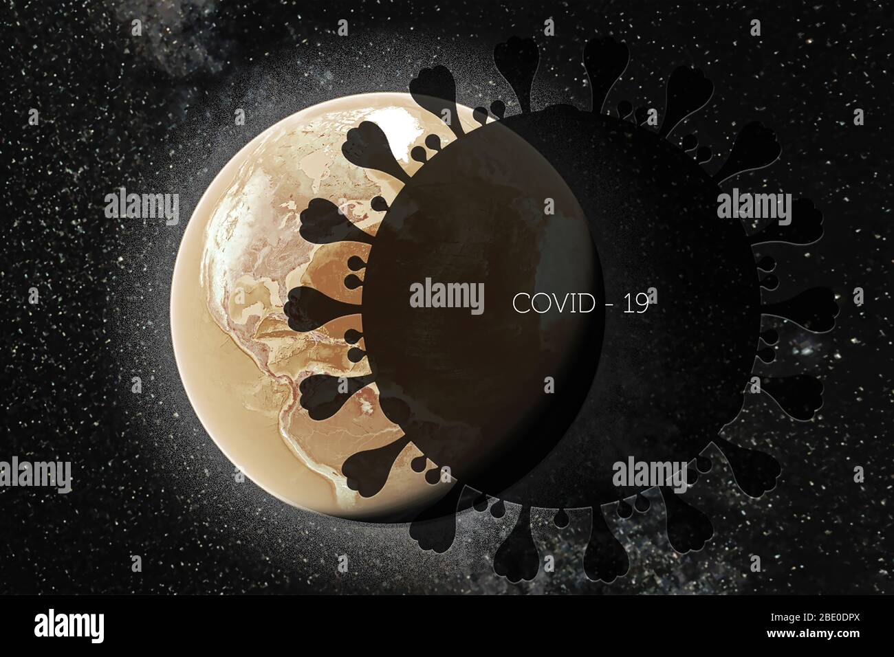 The planet earth at the time of the difficult spread of the Coronavirus ...