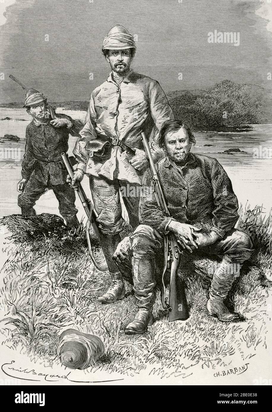 Members of Stanley's expedition Stock Photo - Alamy