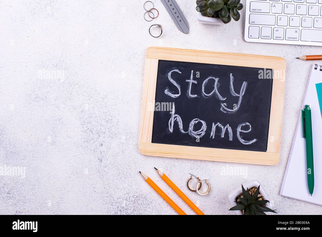 Stay at home and working remotely concept Stock Photo - Alamy
