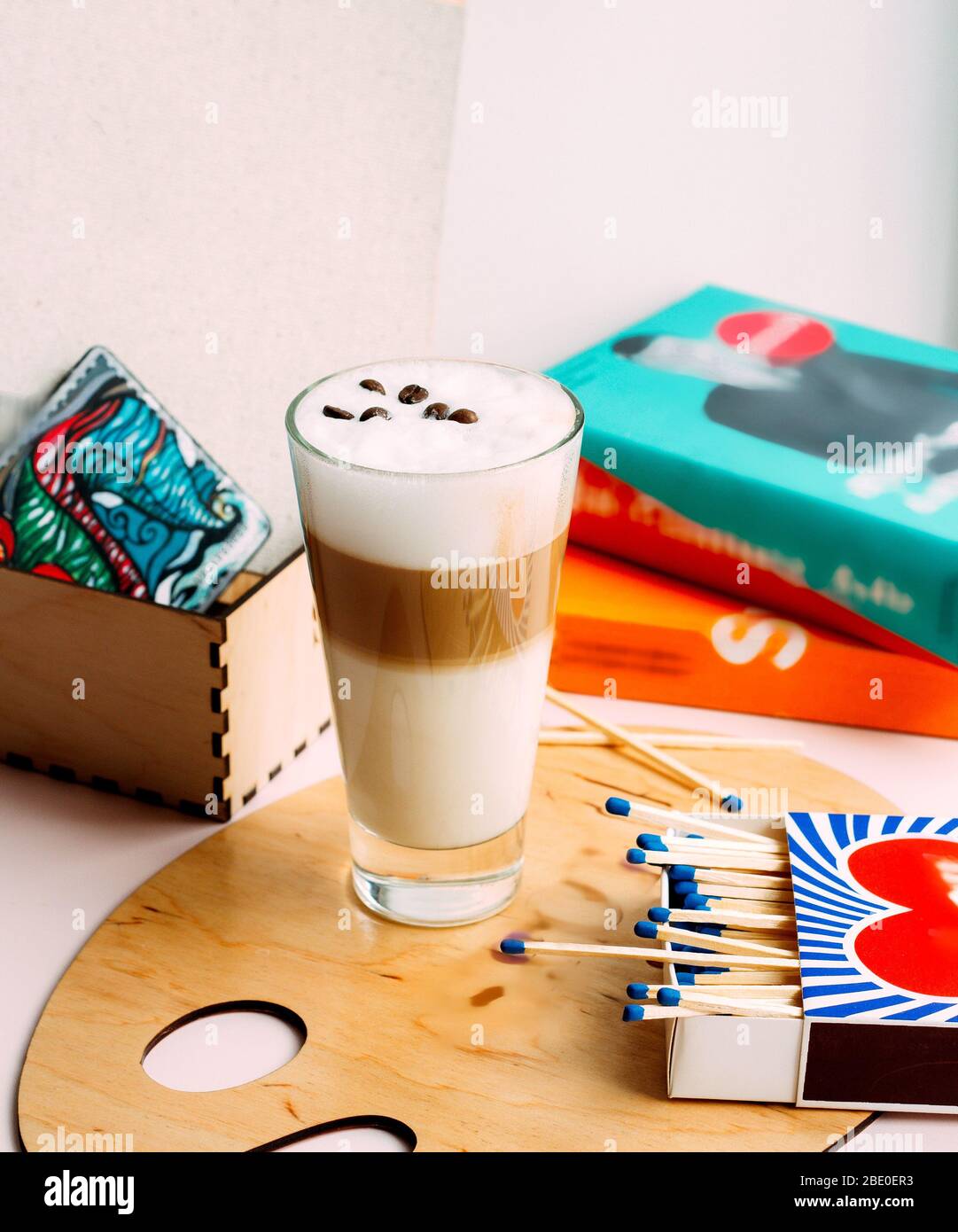 multiple layer of coffee drink Stock Photo - Alamy