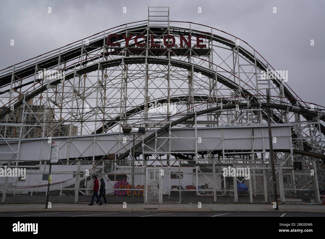 New York, NY, USA. 10th Apr, 2020. The Cyclone roller coaster in the ...