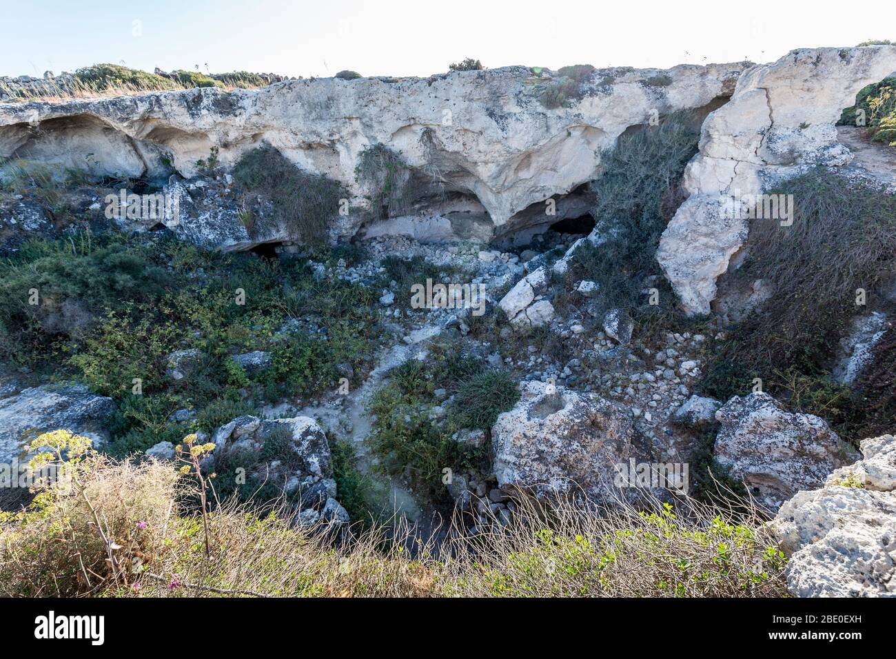 Caves at Misrah Ghar il-Kbir (the Great Cave, near Clapham Junction ...