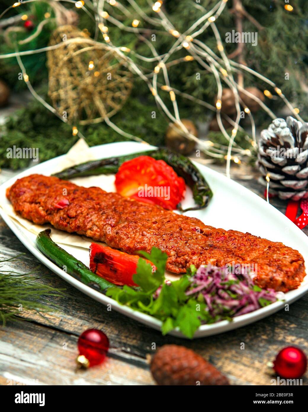 spicy chopped meat with fried vegetables Stock Photo - Alamy
