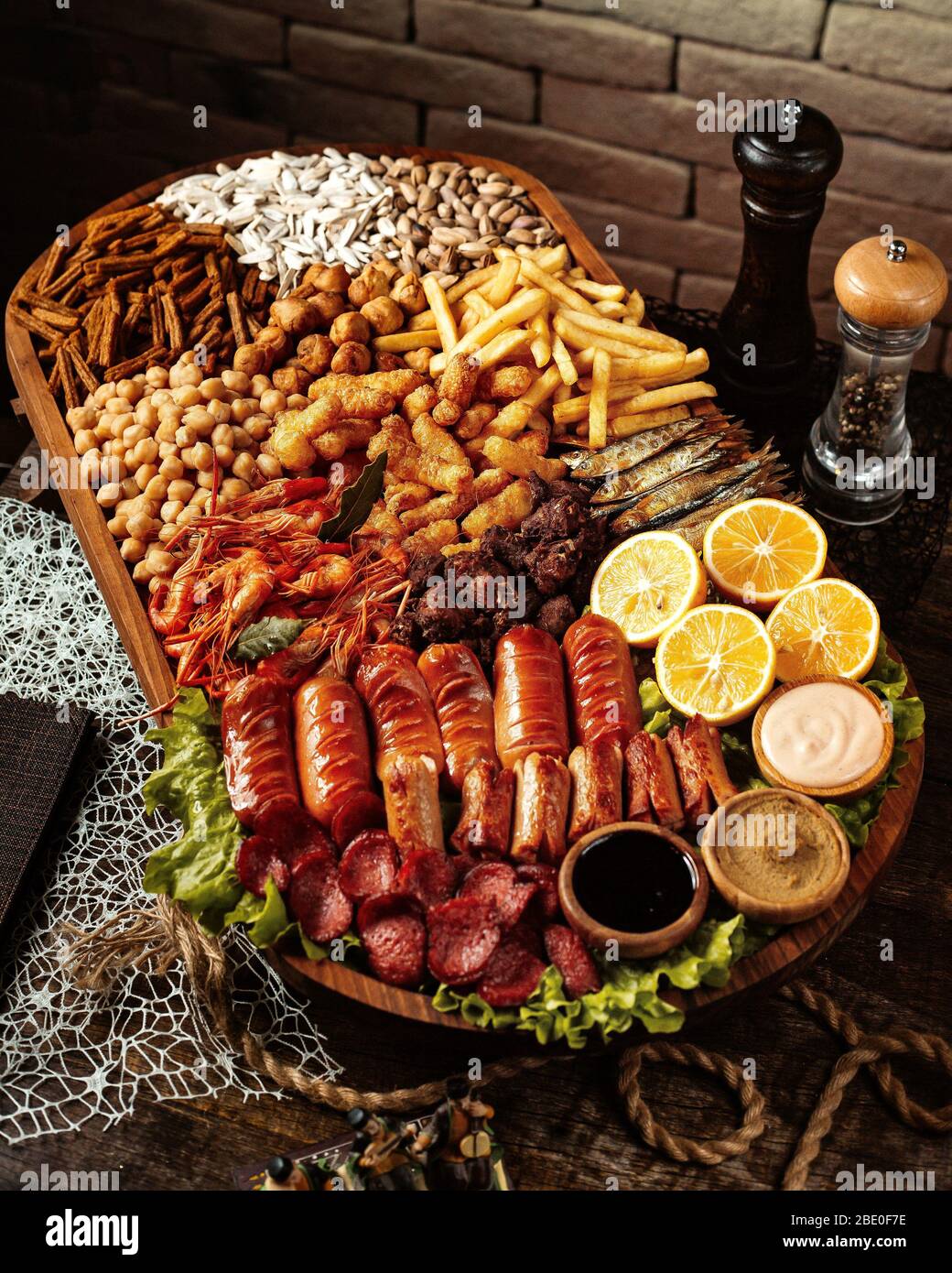 Table full different snacks hi-res stock photography and images - Alamy