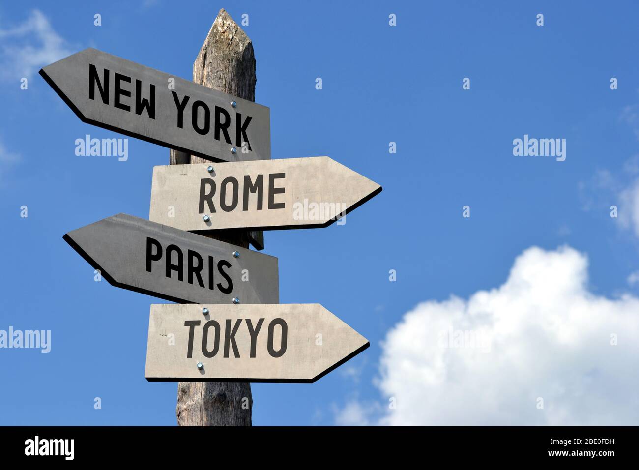 Signpost pointing to rome hi-res stock photography and images - Alamy