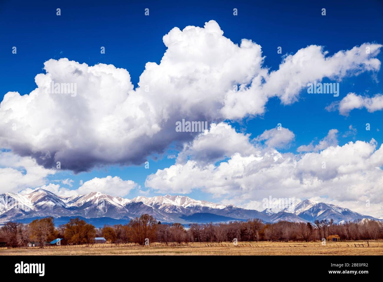 Snow capped Angel of Shavano; Mt. Shavano; Collegiate Peaks; Rocky ...