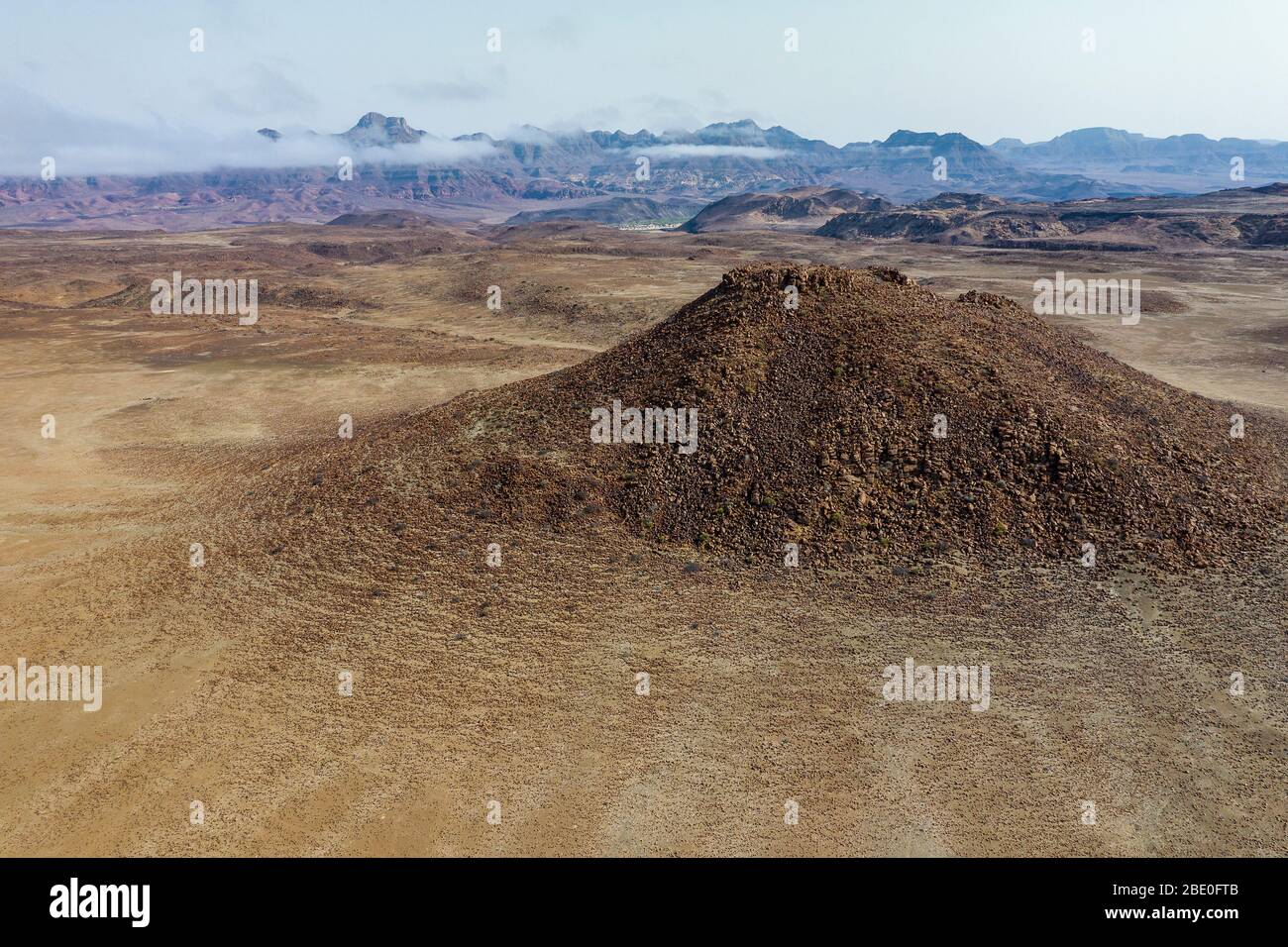 aerial view of a volcanic hill in the Namibian desert Stock Photo - Alamy